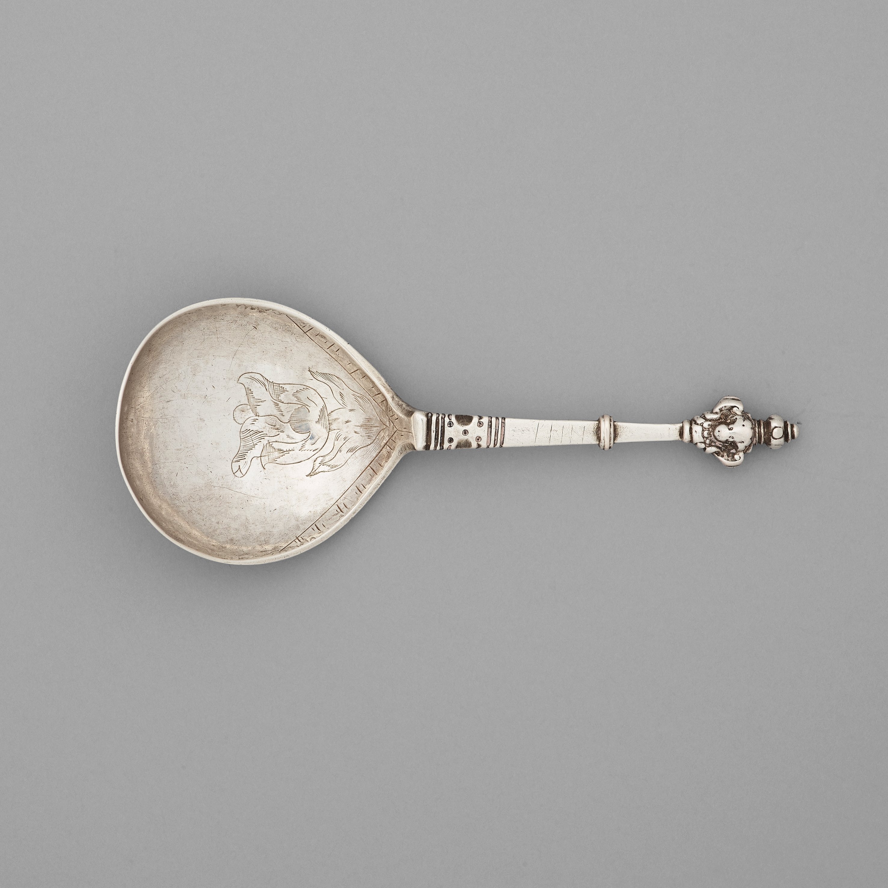 A Swedish 17th century silver spoon, unknown makers mark PB, Visby ...