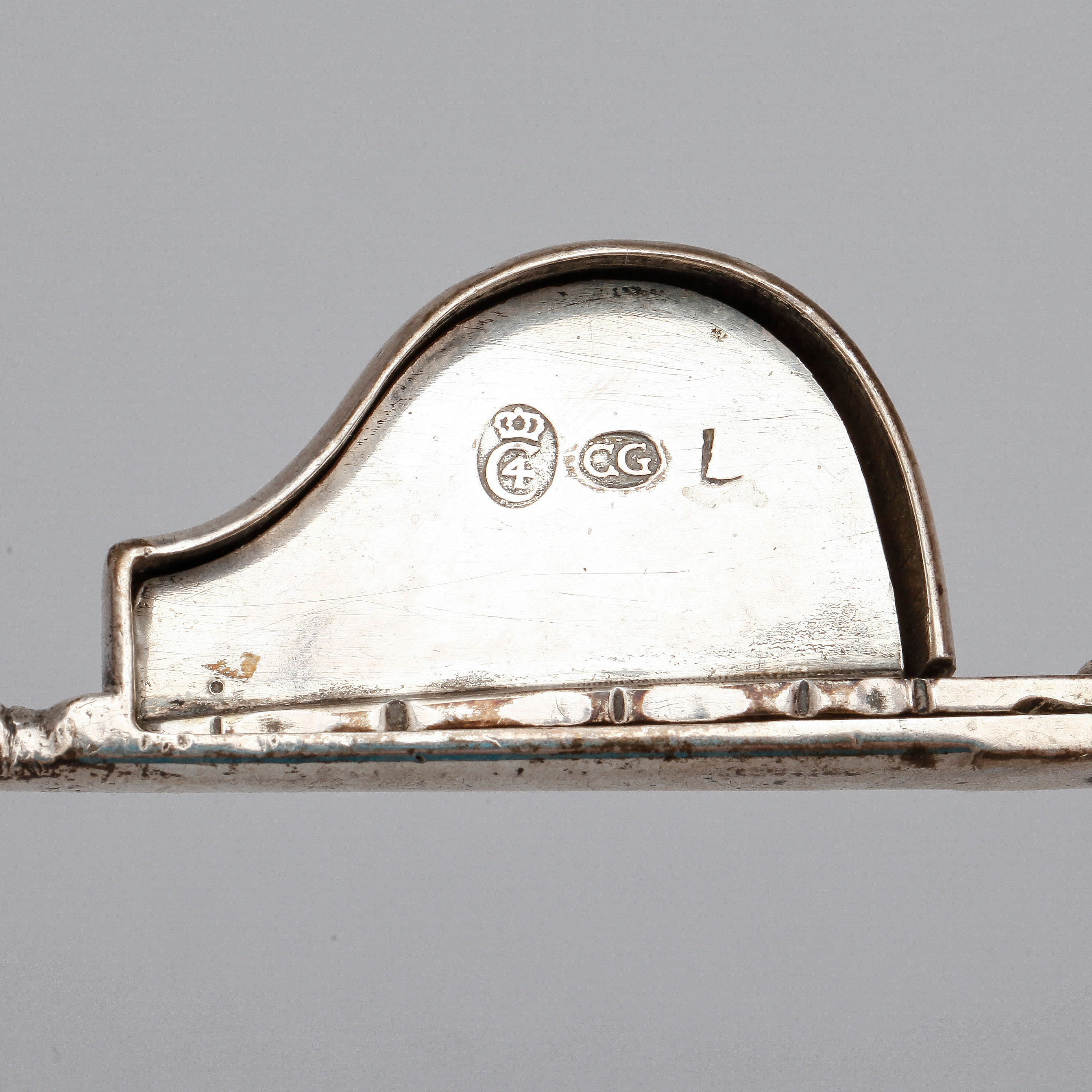 LJUSSAX, silver, Conrad Gadd, Kristianstad 1748. Vikt ca 58 gram ...