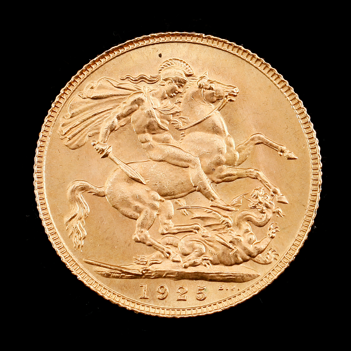 GULDMYNT, sovereign, George V, 1925. Vikt ca 8 gram. - Bukowskis