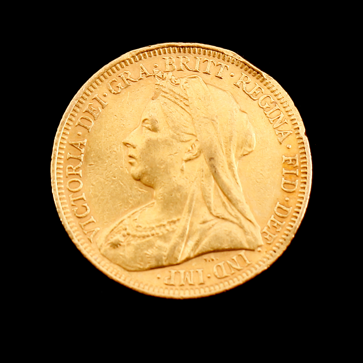 GULDMYNT, sovereign, Victoria, 1896. Vikt ca 8 gram. - Bukowskis