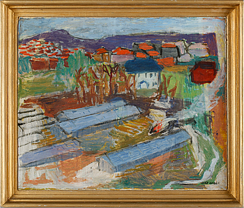 ELSE HAGEN, olja på pannå, signerad. - Bukowskis