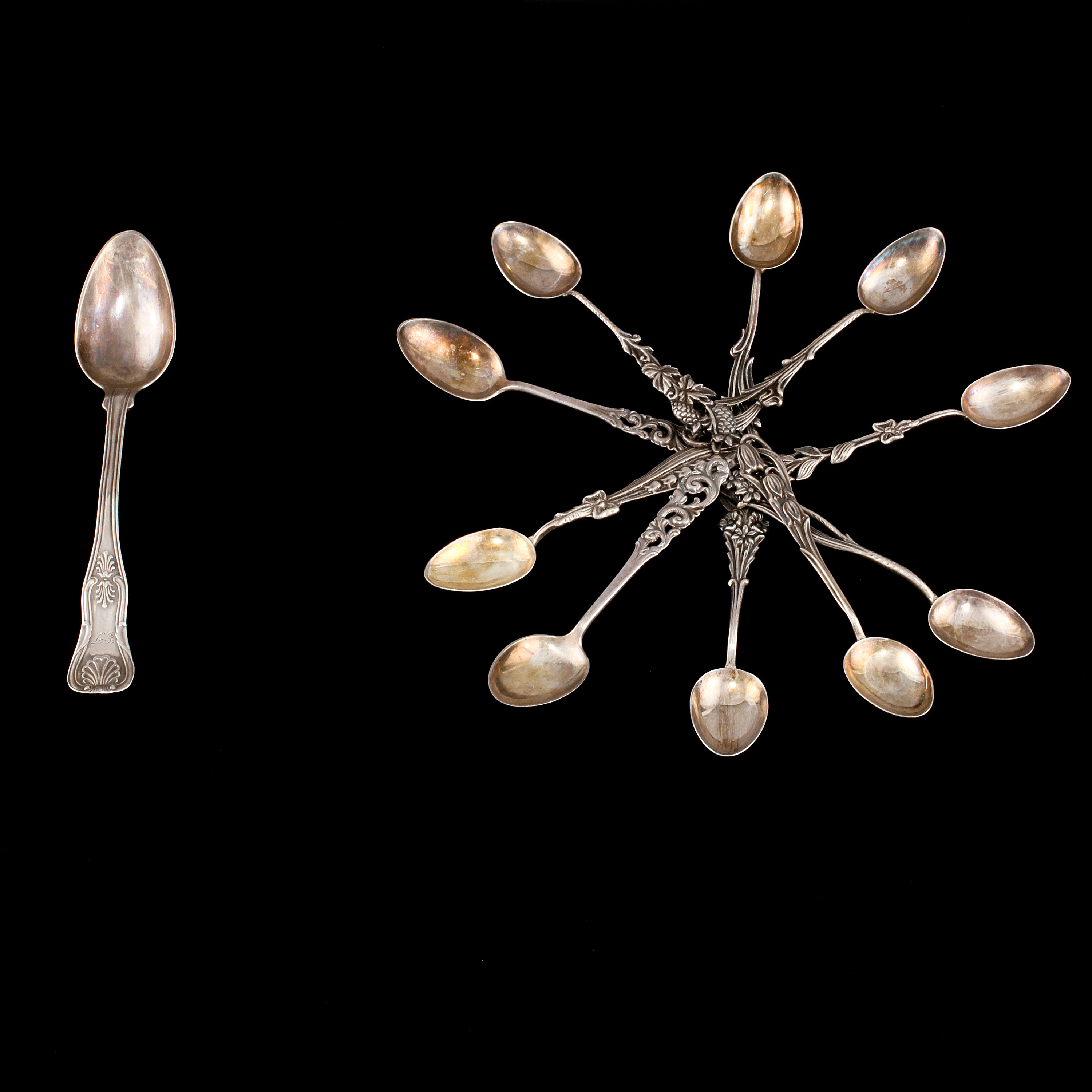 TESKEDAR, 15 st, silver, 1900-tal. Vikt 205 g. - Bukowskis