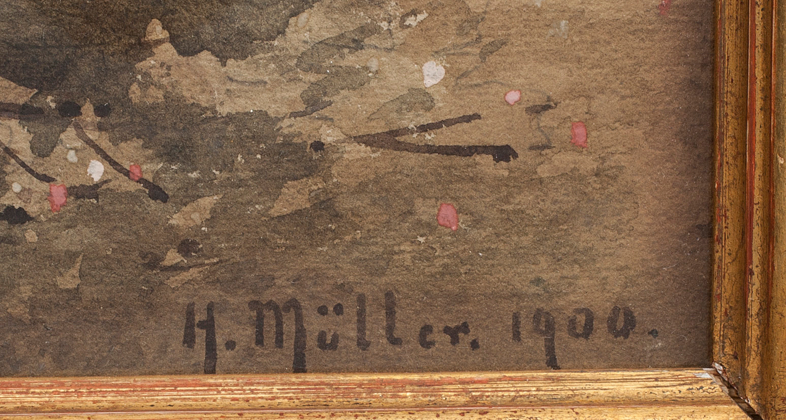 HERMAN MÜLLER, gouache, signerad och daterad 1900. - Bukowskis