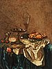 Willem-Claesz Heda Follower of, Still life with a crab, glass trophy, a ...