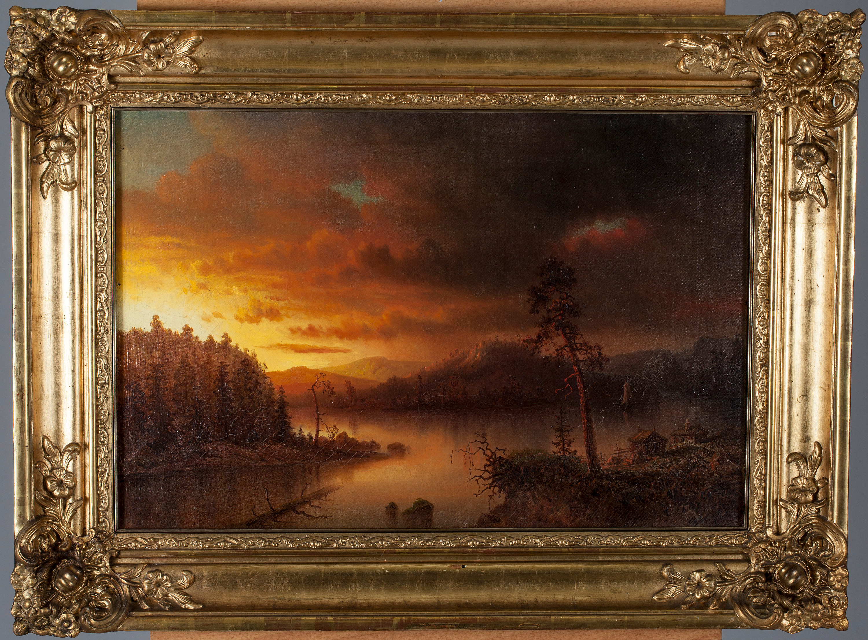 MARCUS LARSON, tillskriven, olja på duk, märkt a tergo M. Larson ...