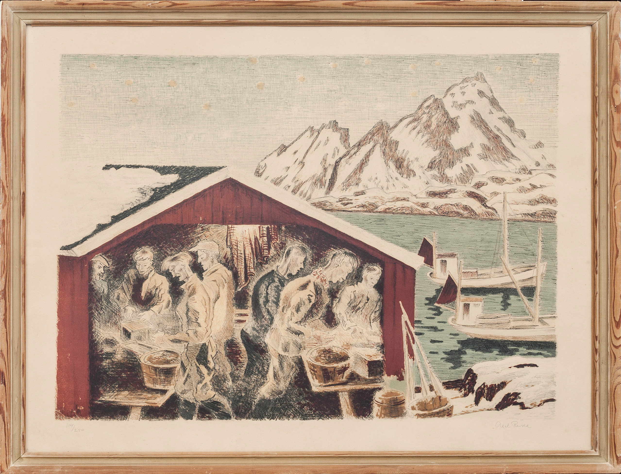 AXEL REVOLD, färglitografi, signerad 114/250. - Bukowskis