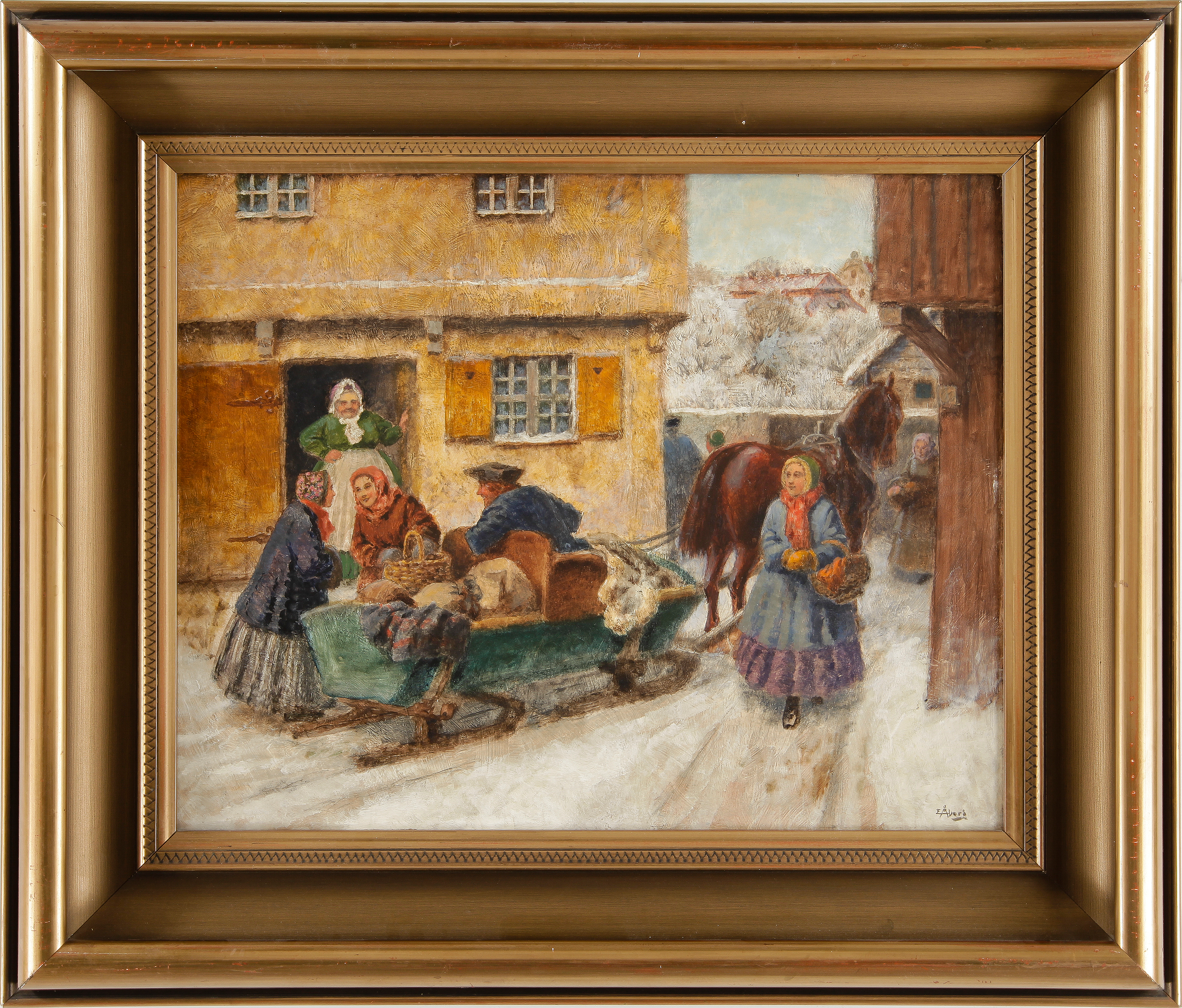 EMIL ÅBERG, olja på pannå, signerad. - Bukowskis