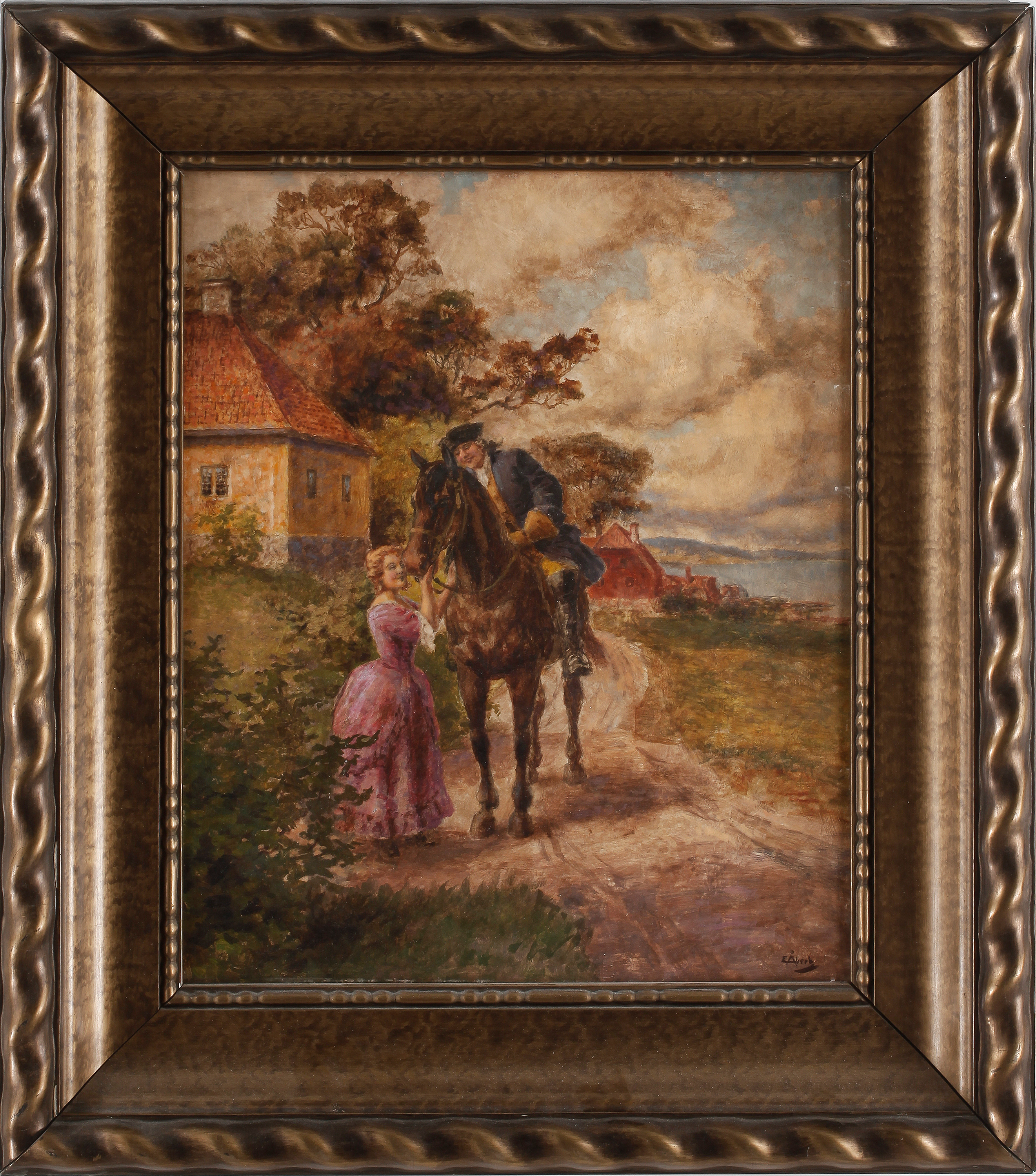 EMIL ÅBERG, olja på pannå, signerad. - Bukowskis