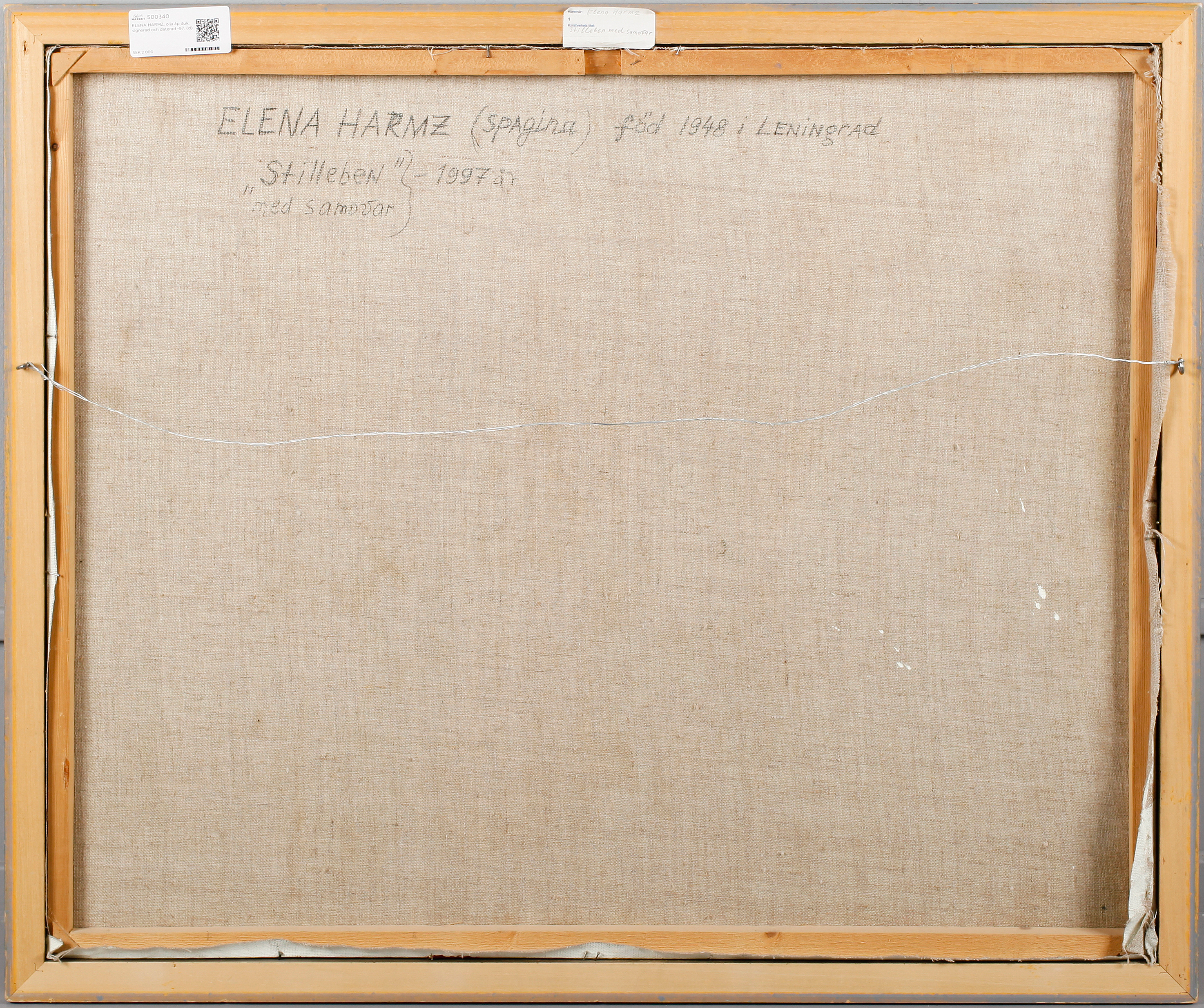 ELENA HARMZ, olja åp duk, signerad och daterad -97. - Bukowskis