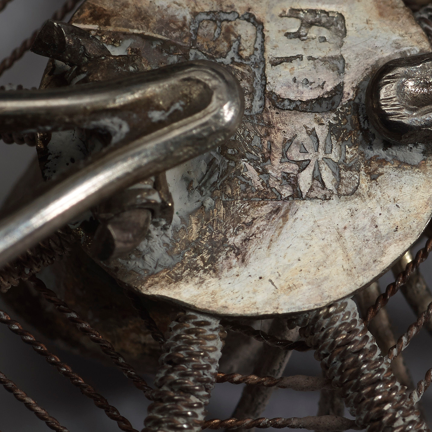 PLACERINGSKORTHÅLLARE, fjorton stycken, silver. Sing Fat, Kanton, Kina ...