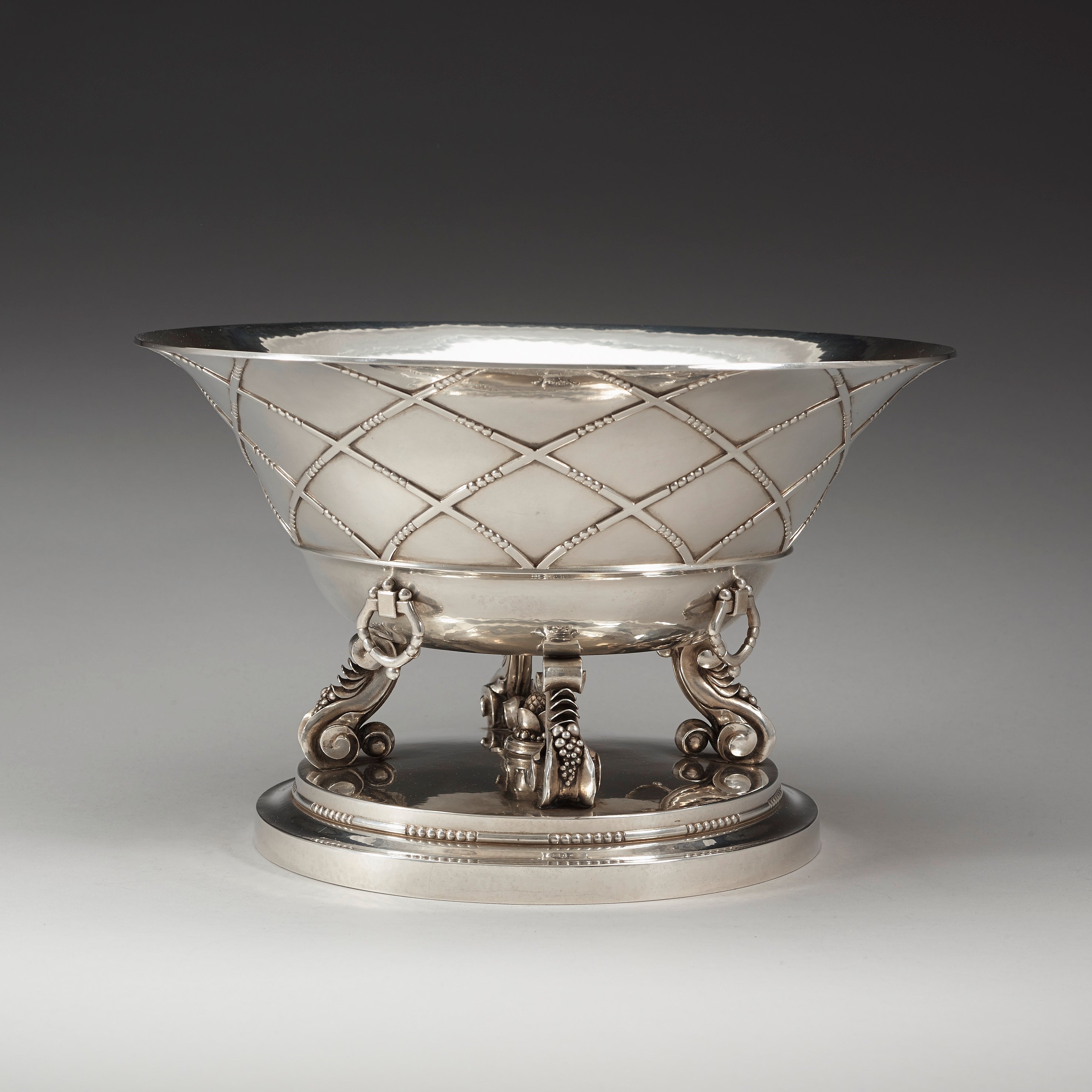 JOHAN ROHDE, praktskål, Georg Jensen, Köpenhamn 1918, 830/1000 silver ...