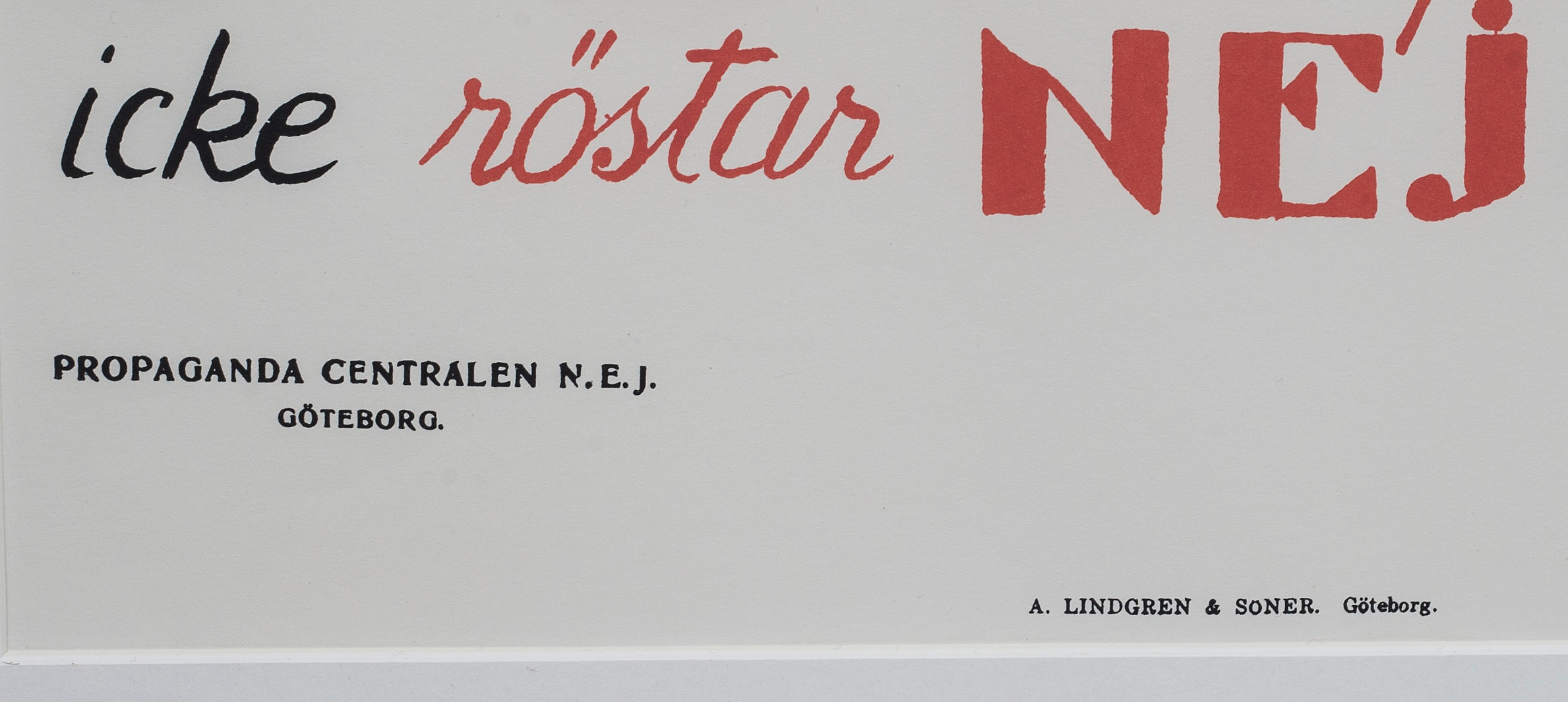 FÖRBUDSAFFISCH, efter, Albert Engström, A. Lindgren & Söner, Göteborg ...