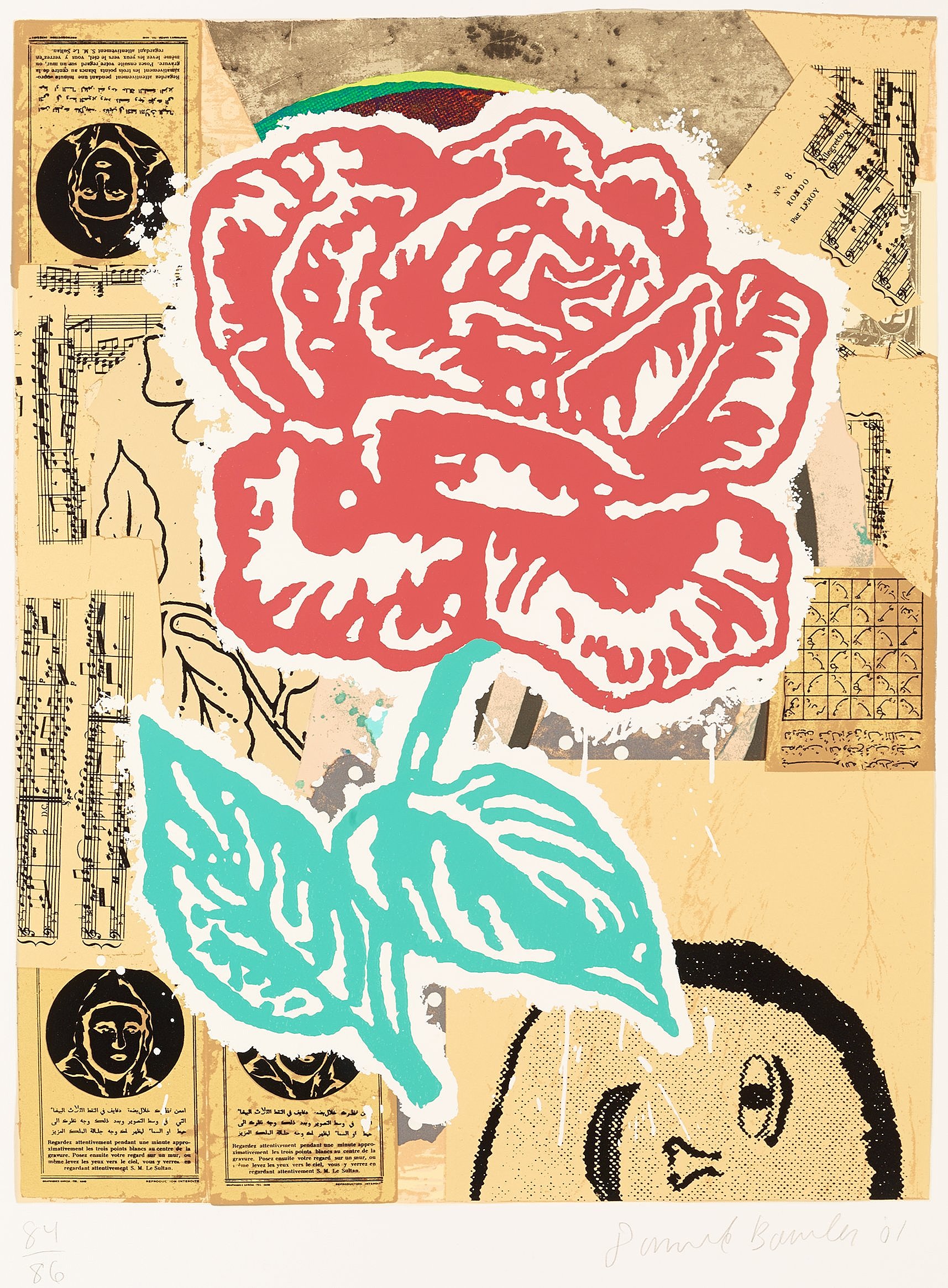 Donald Baechler, "Flower", from: "Some of my subjects". - Bukowskis