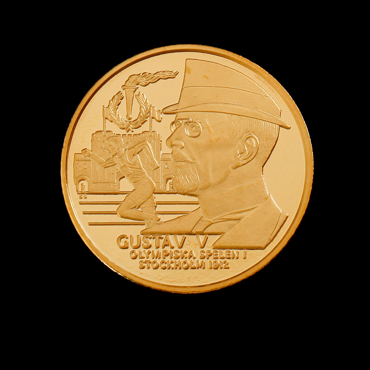 GULDMEDALJ, Kungariket Sverige, Gustaf V, Olympiska Spelen i Stockholm ...