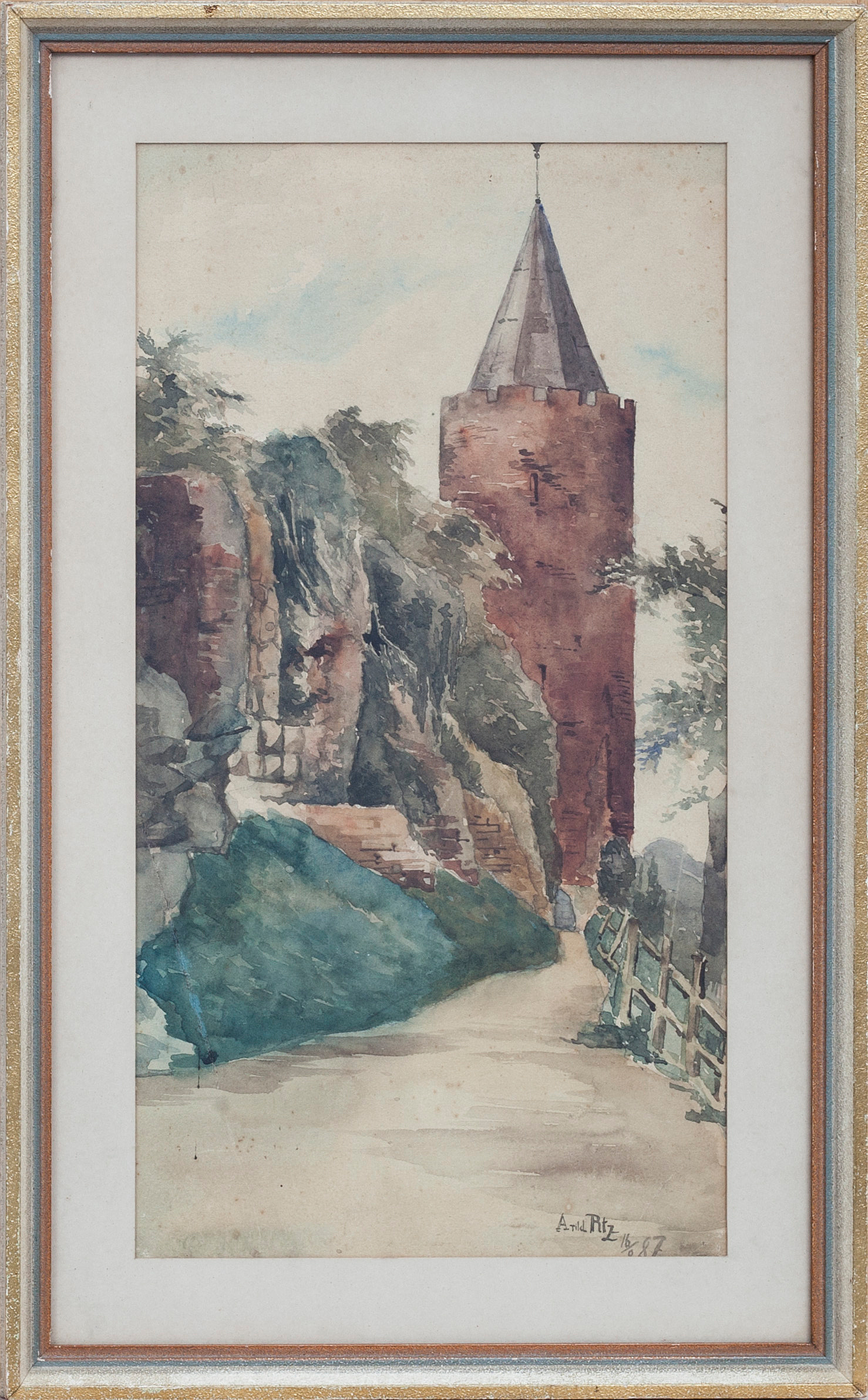 ARILD ROSENKRANTZ, akvarell. signerad och daterad 87(1887). - Bukowskis