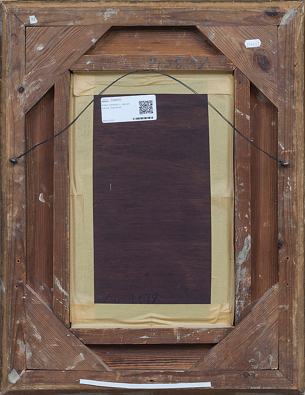 KNUT EKWALL, olja på pannå. Signerad. - Bukowskis