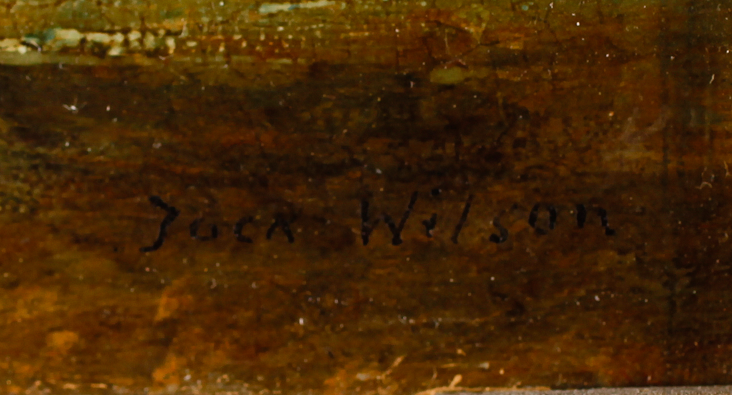 JOHN (Jock) H WILSON, olja på pannå, signerad, 1800-tal. - Bukowskis