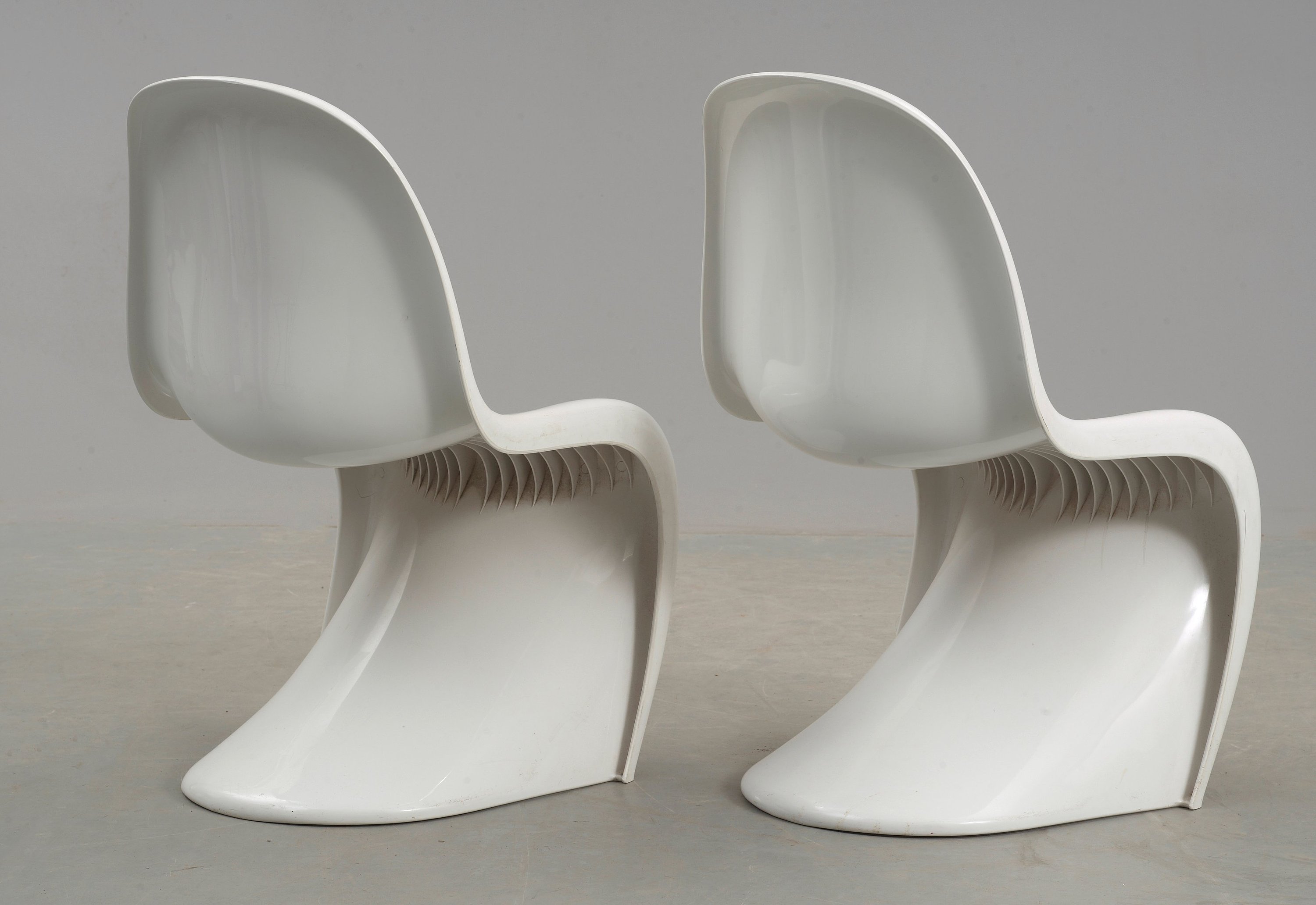 VERNER PANTON, stolar, ett par, "Panton chair", Herman Miller, USA 1972 ...