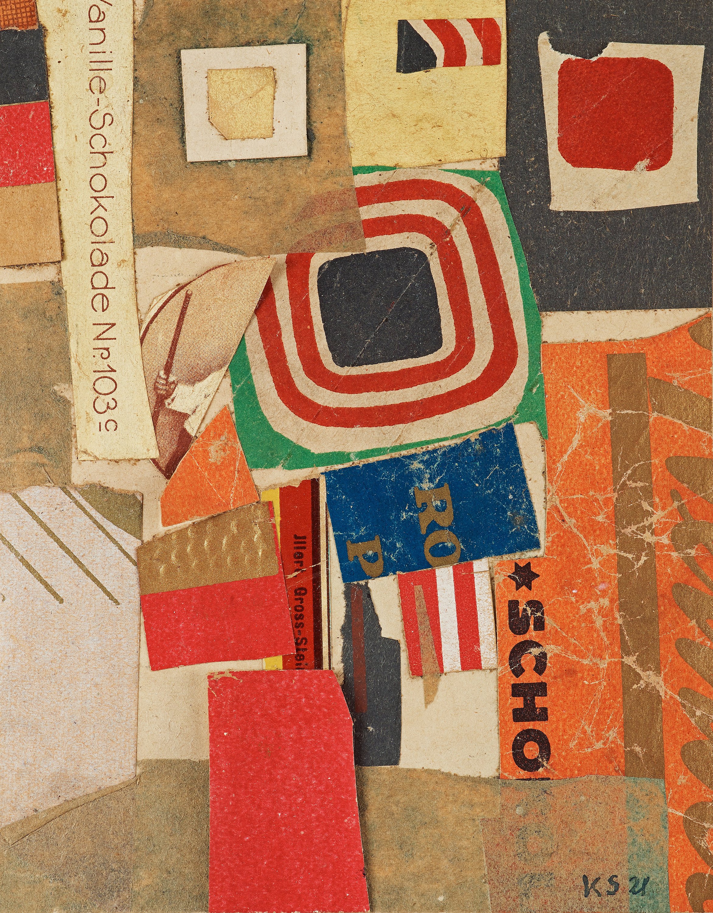 Kurt Schwitters, Ohne Titel (Vanille-Schokolade Nr. 103c). - Bukowskis