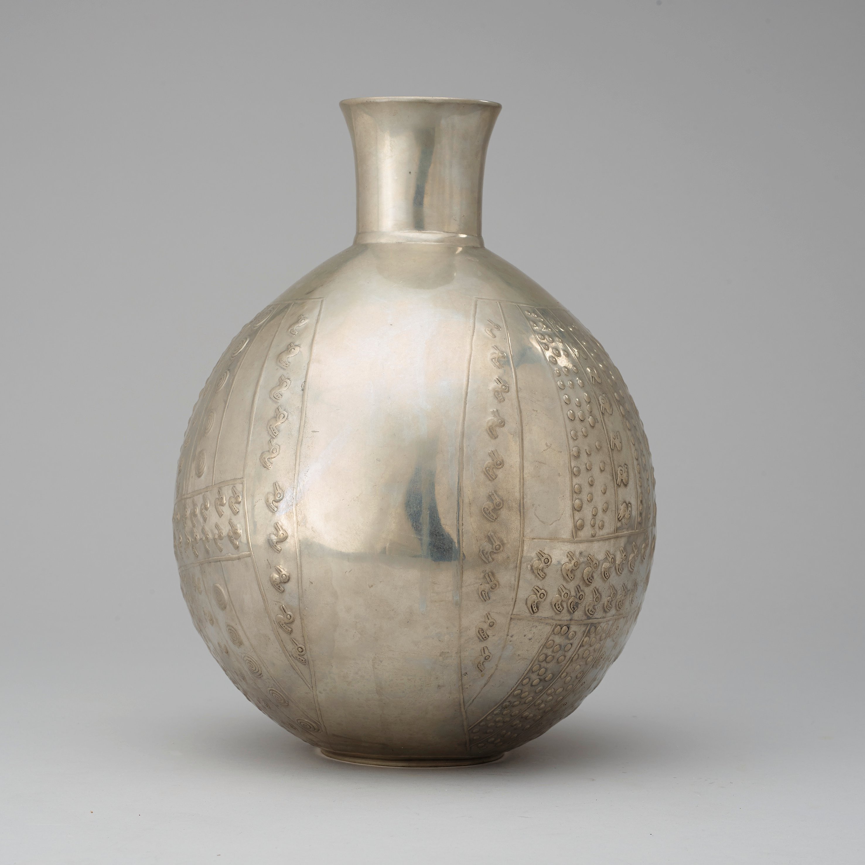 An Estrid Ericson pewter 'Peruvian Urn', Svenskt Tenn, Stockholm 1952 ...