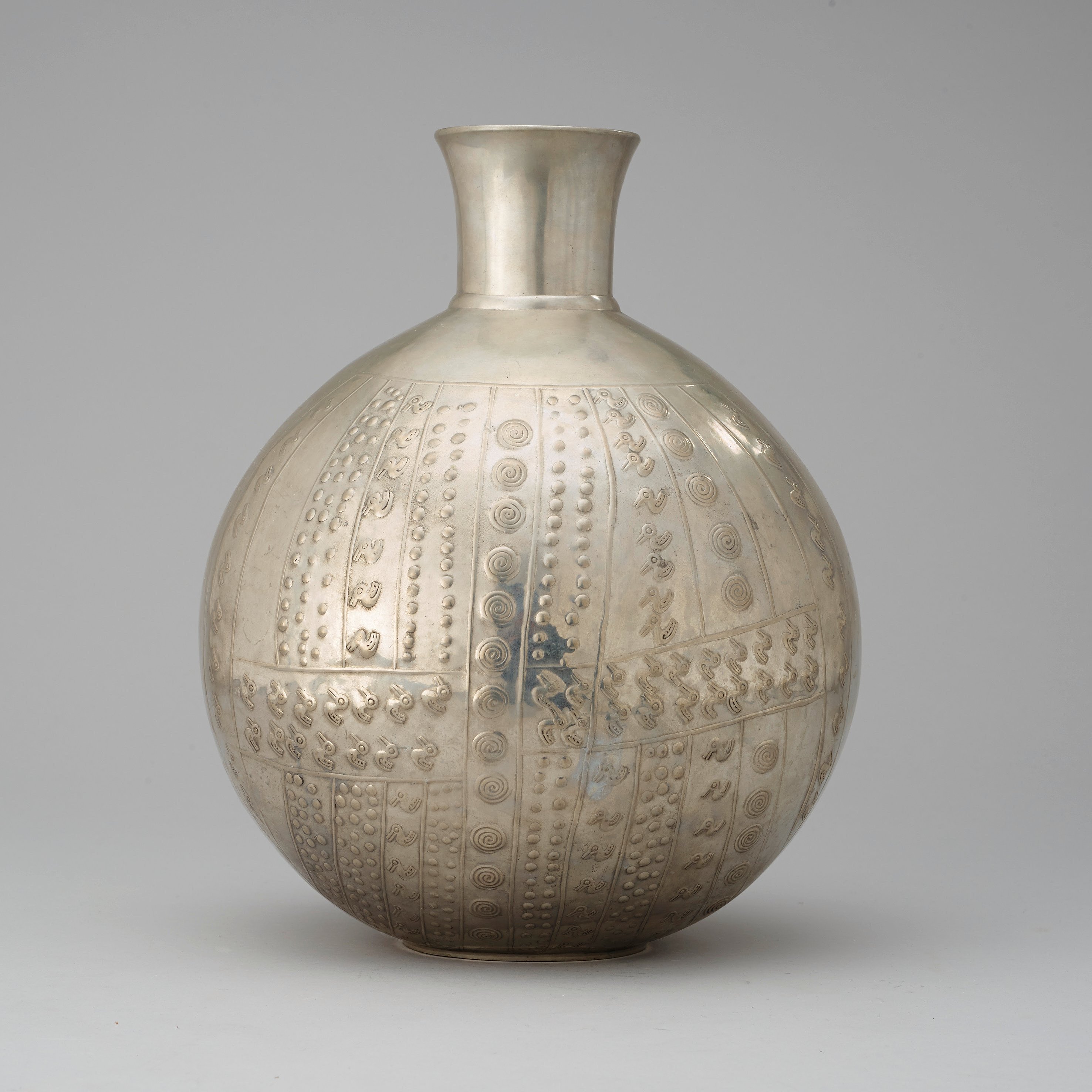 An Estrid Ericson pewter 'Peruvian Urn', Svenskt Tenn, Stockholm 1952 ...