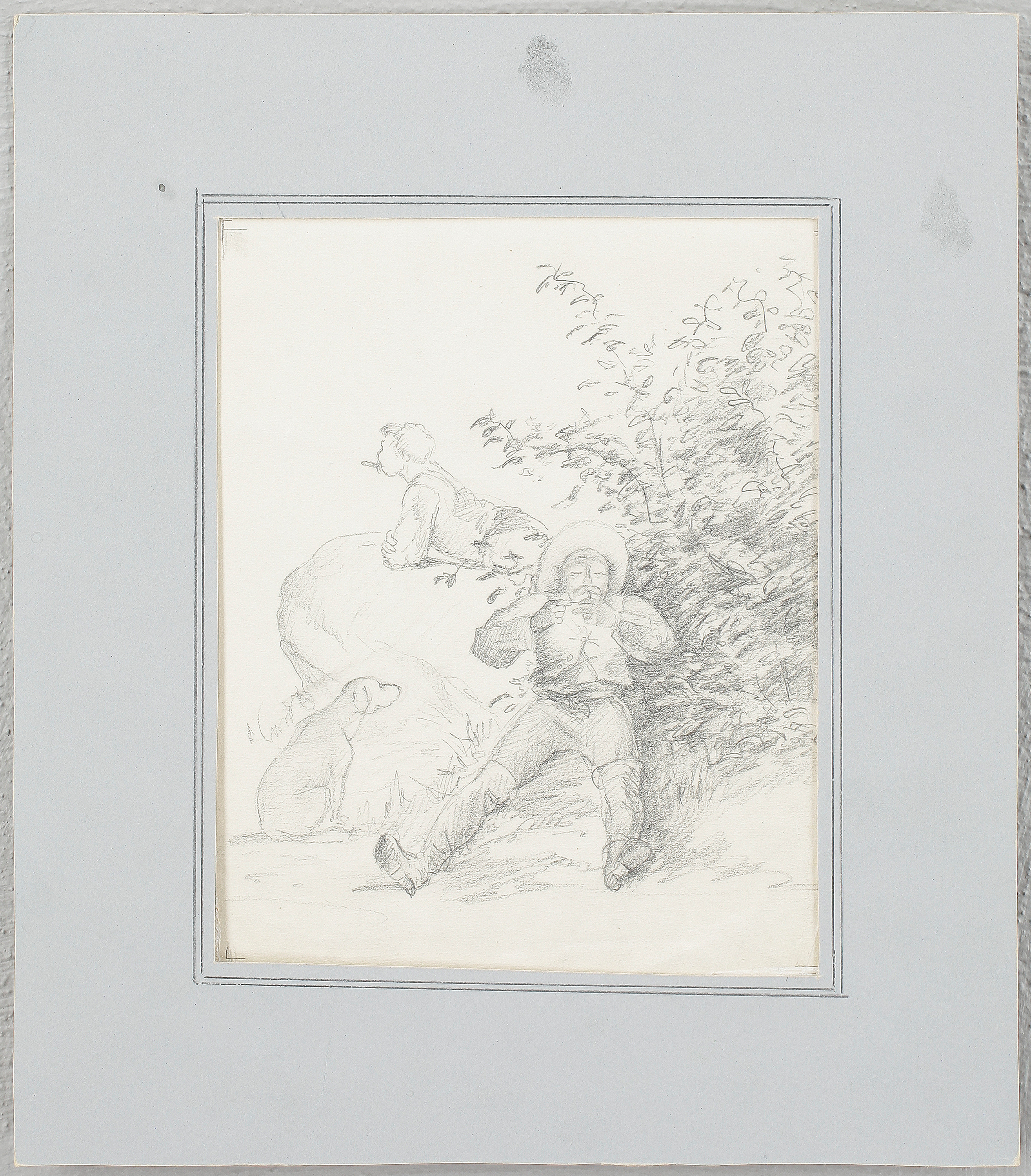 BRUNO LILJEFORS, 3 teckningar på papper uppklistrade samt fäst på ...