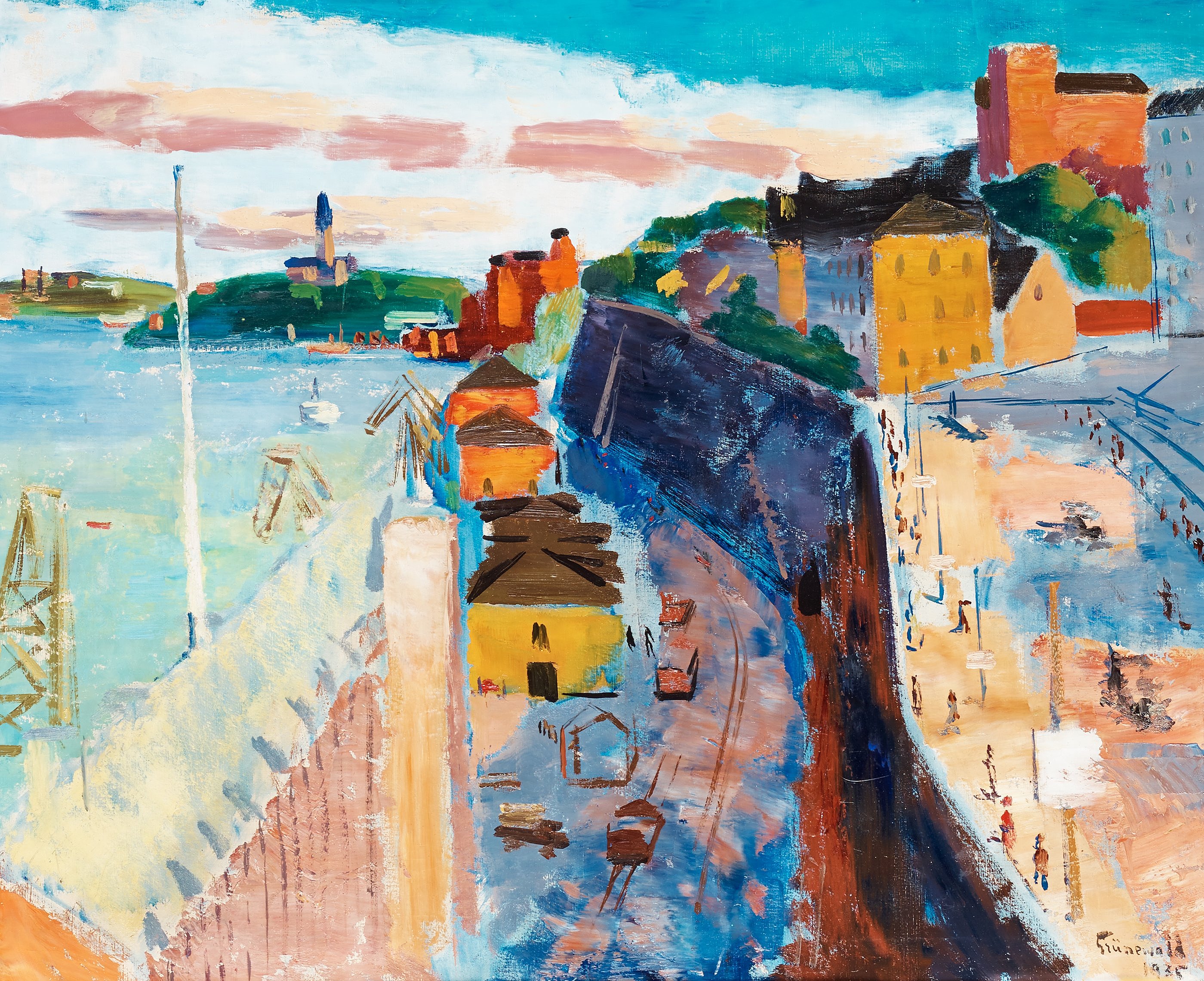 Isaac Grünewald, "Katarinavägen och Stadsgården". - Bukowskis