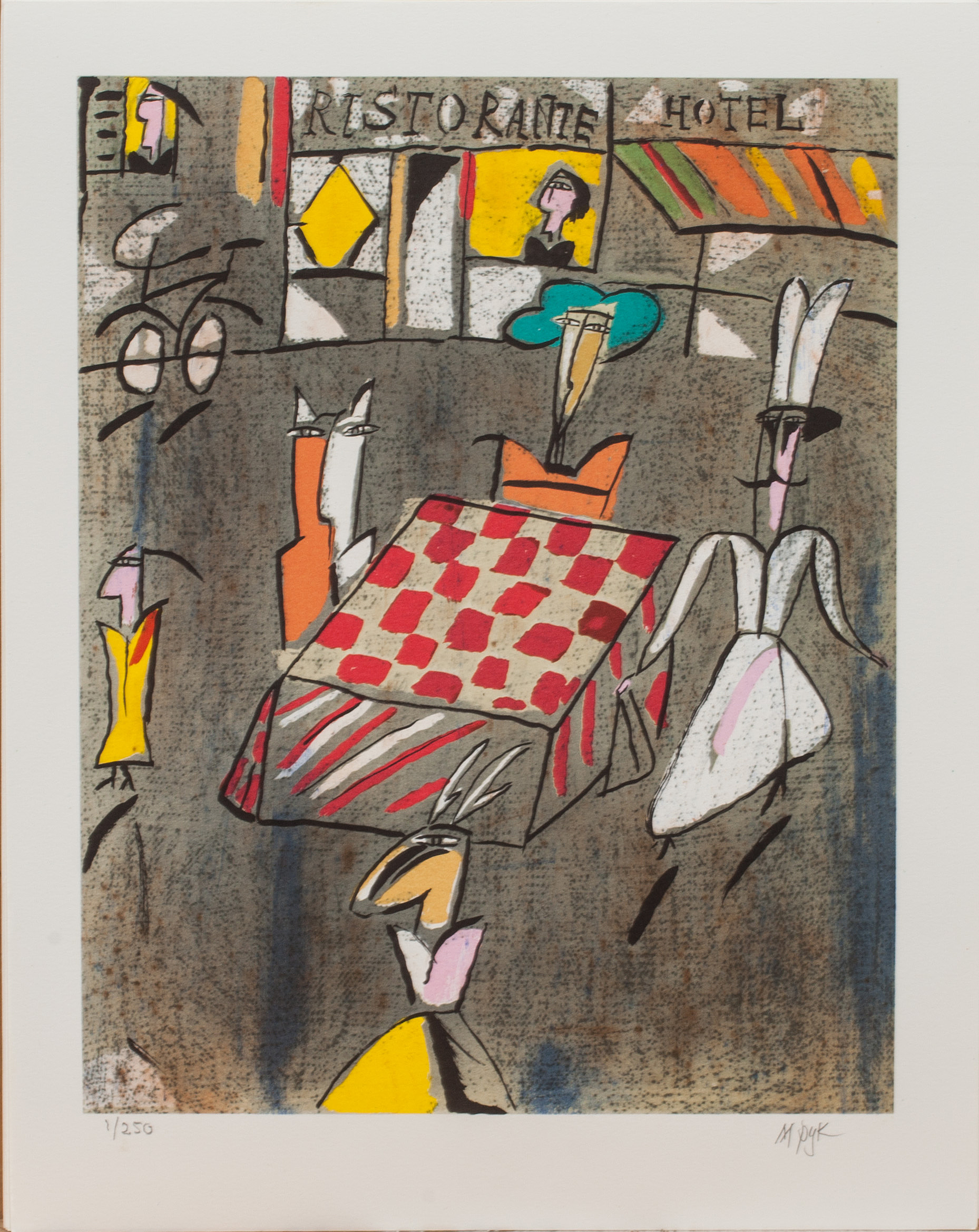 MADELEINE PYK, mapp med 6 färglitografier, signerade och numrerade 1/ ...