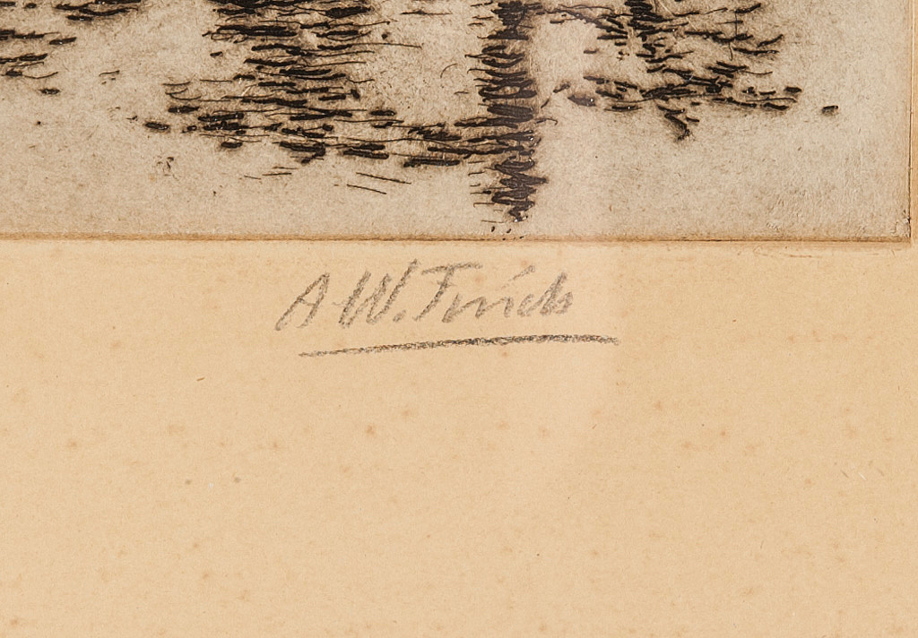 ALFRED WILLIAM FINCH, etsning, signerad. - Bukowskis