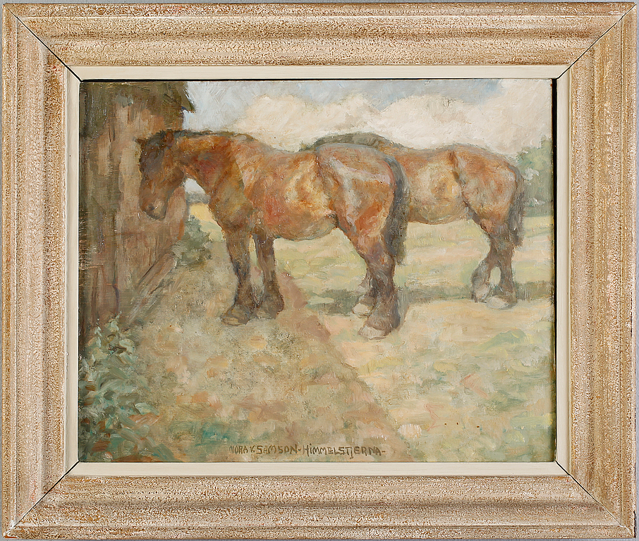 NORA VON SAMSON-HIMMELSTIERNA, olja på pannå, signerad. - Bukowskis