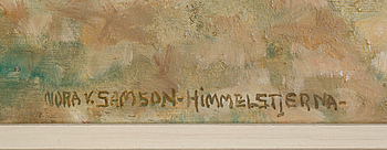 NORA VON SAMSON-HIMMELSTIERNA, olja på pannå, signerad. - Bukowskis