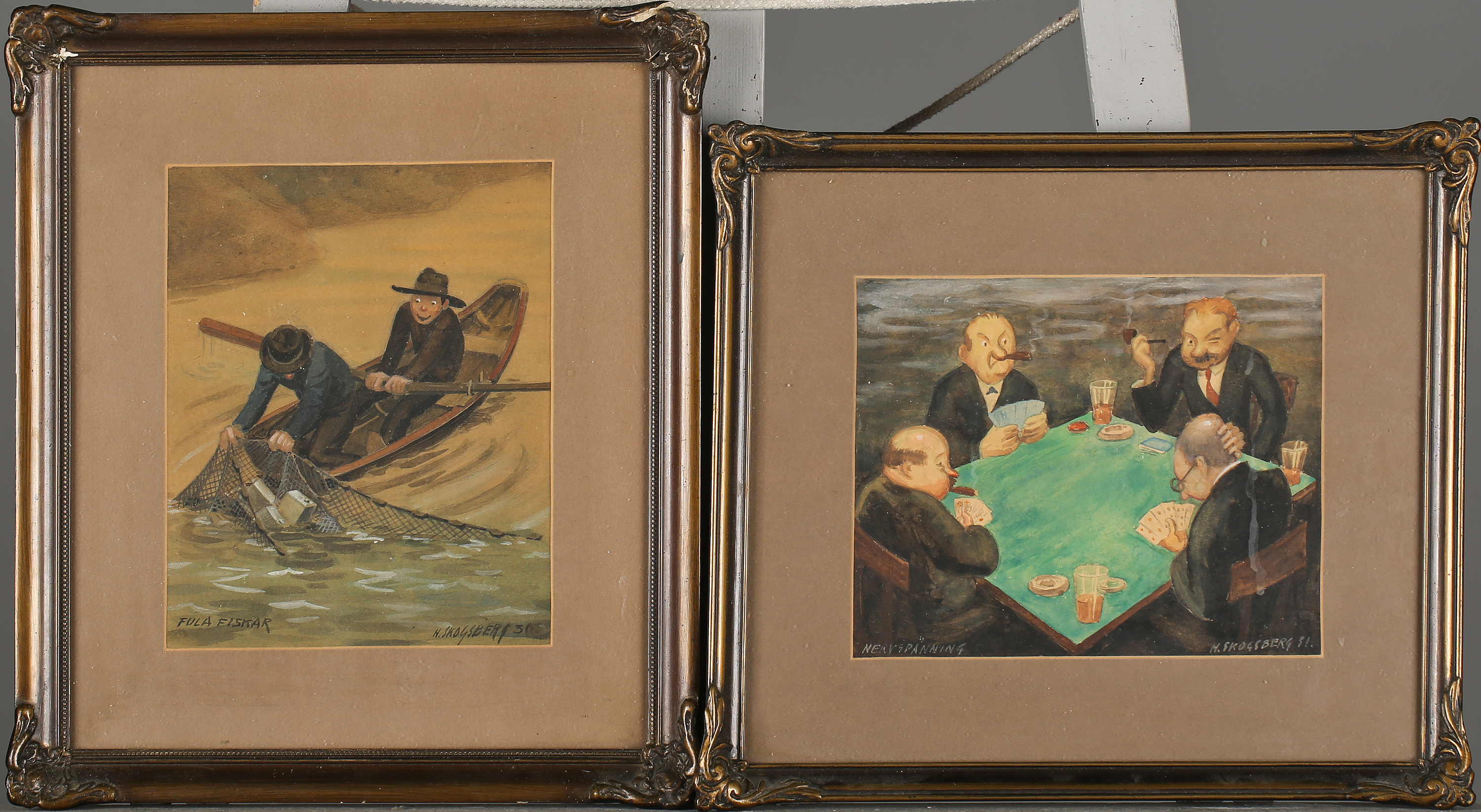 HARALD SKOGSBERG, 2 st, akvarell, signerade och daterade 31. - Bukowskis