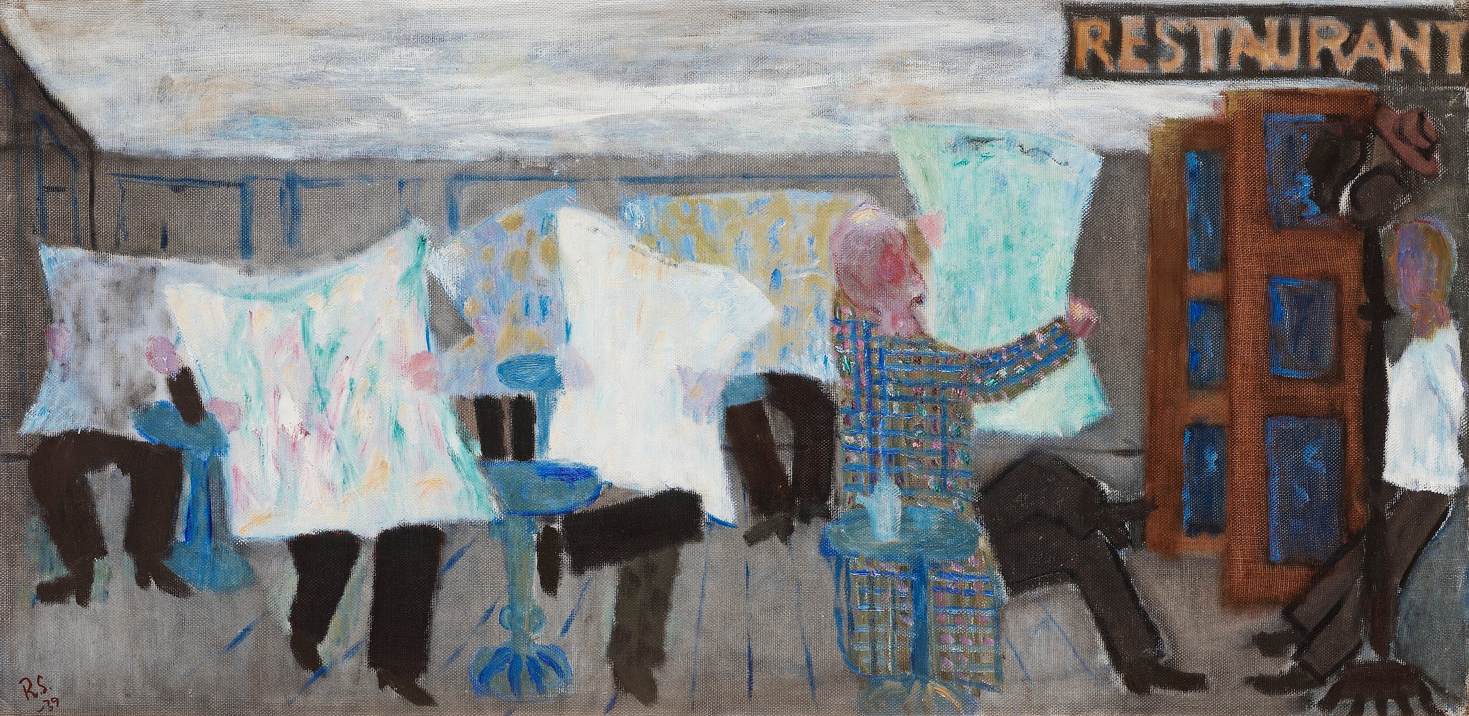 Ragnar Sandberg, "Tidningsläsaren". - Bukowskis