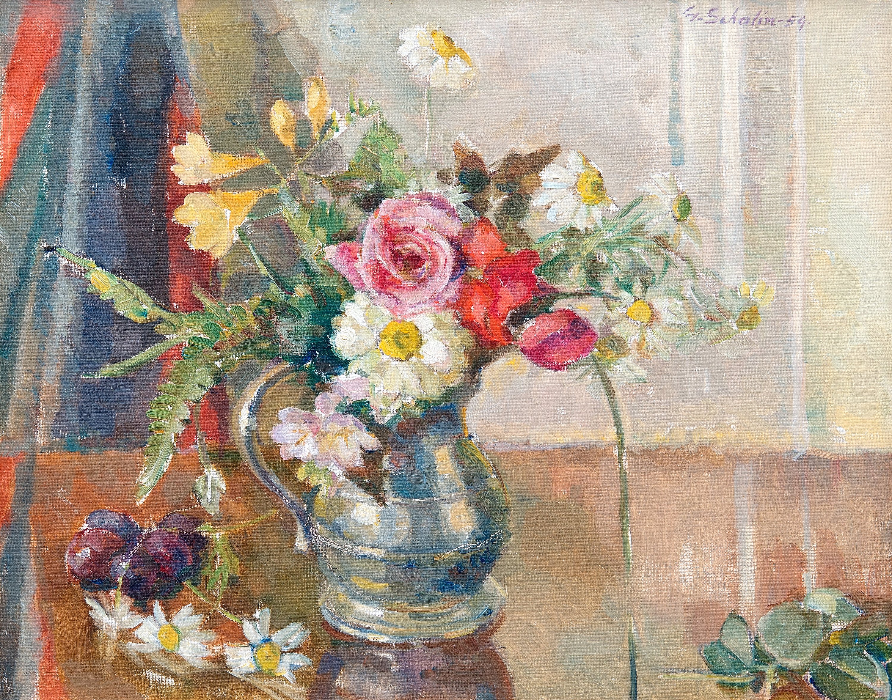 Greta Schalin, STILL LIFE WITH FLOWERS. - Bukowskis