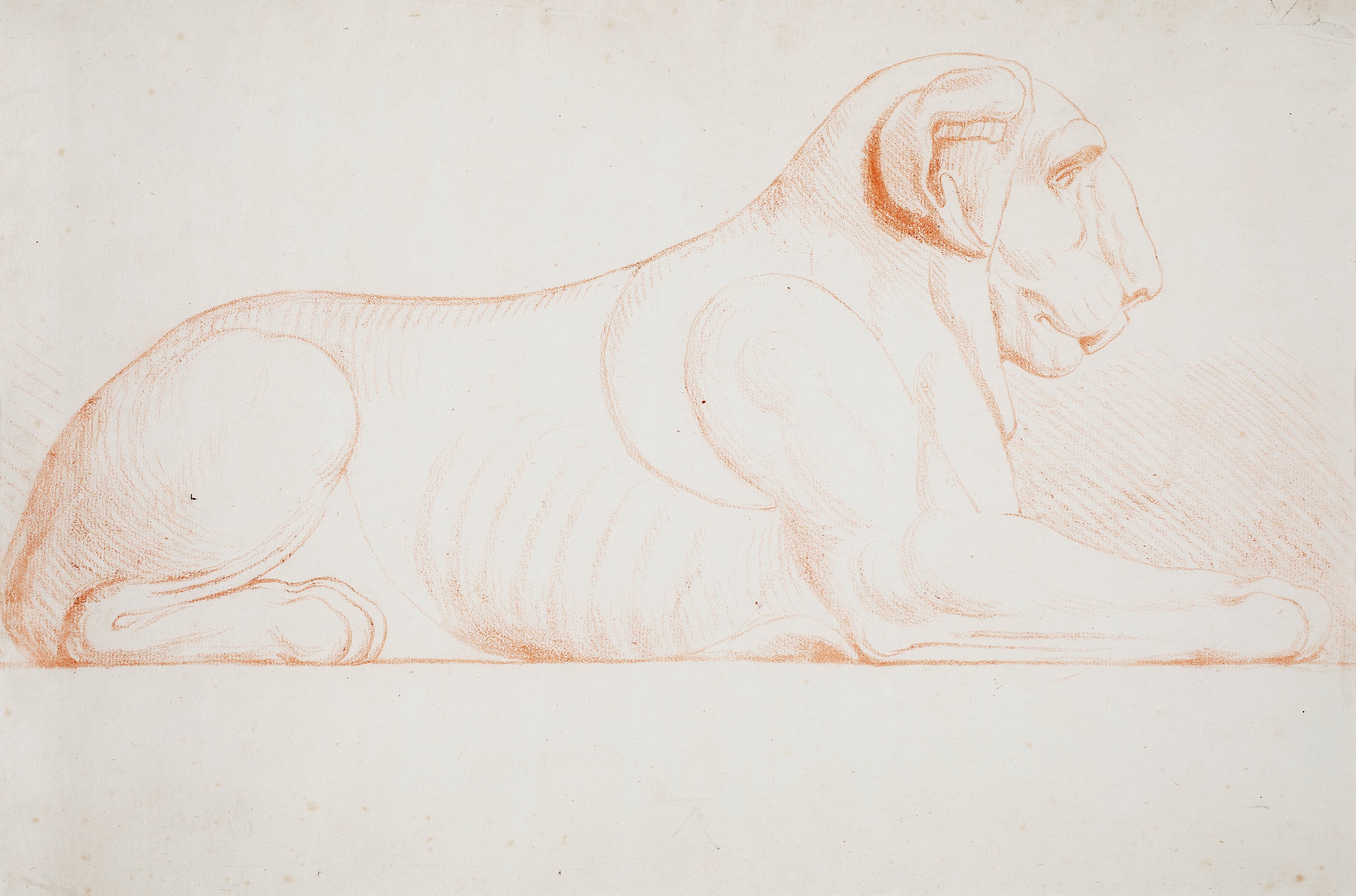 Johan Tobias Sergel, Ett liggande egyptiskt lejon. - Bukowskis