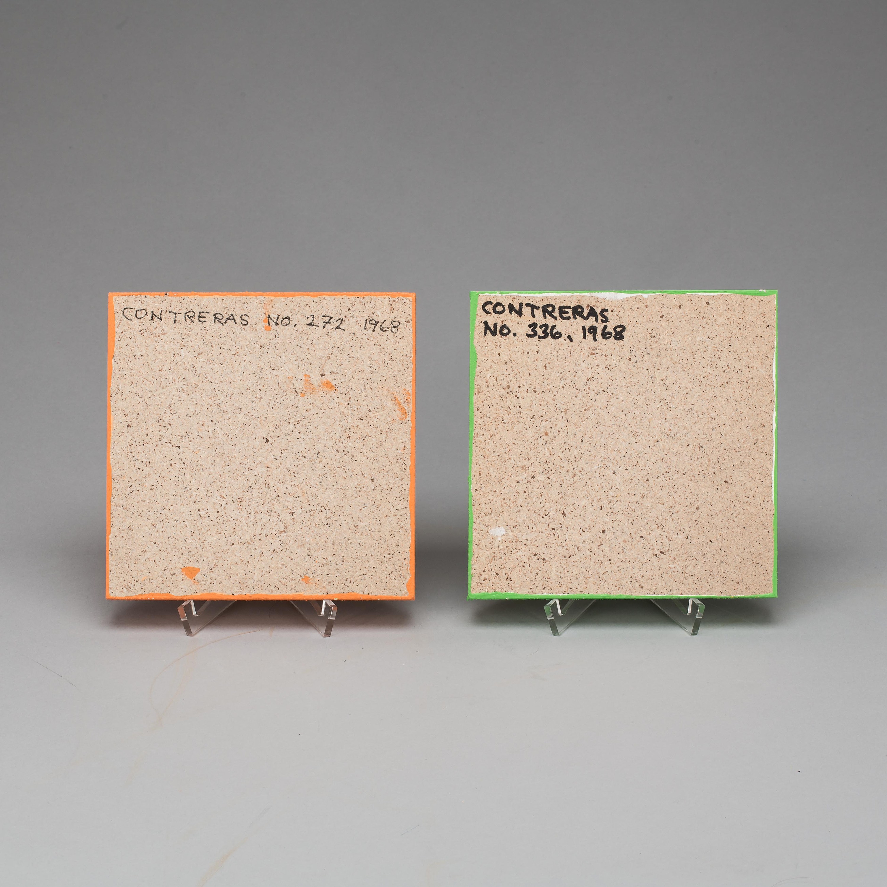 ALBERT CONTRERAS, 2 st, olja pannå, signerade och daterade- 1968 à ...