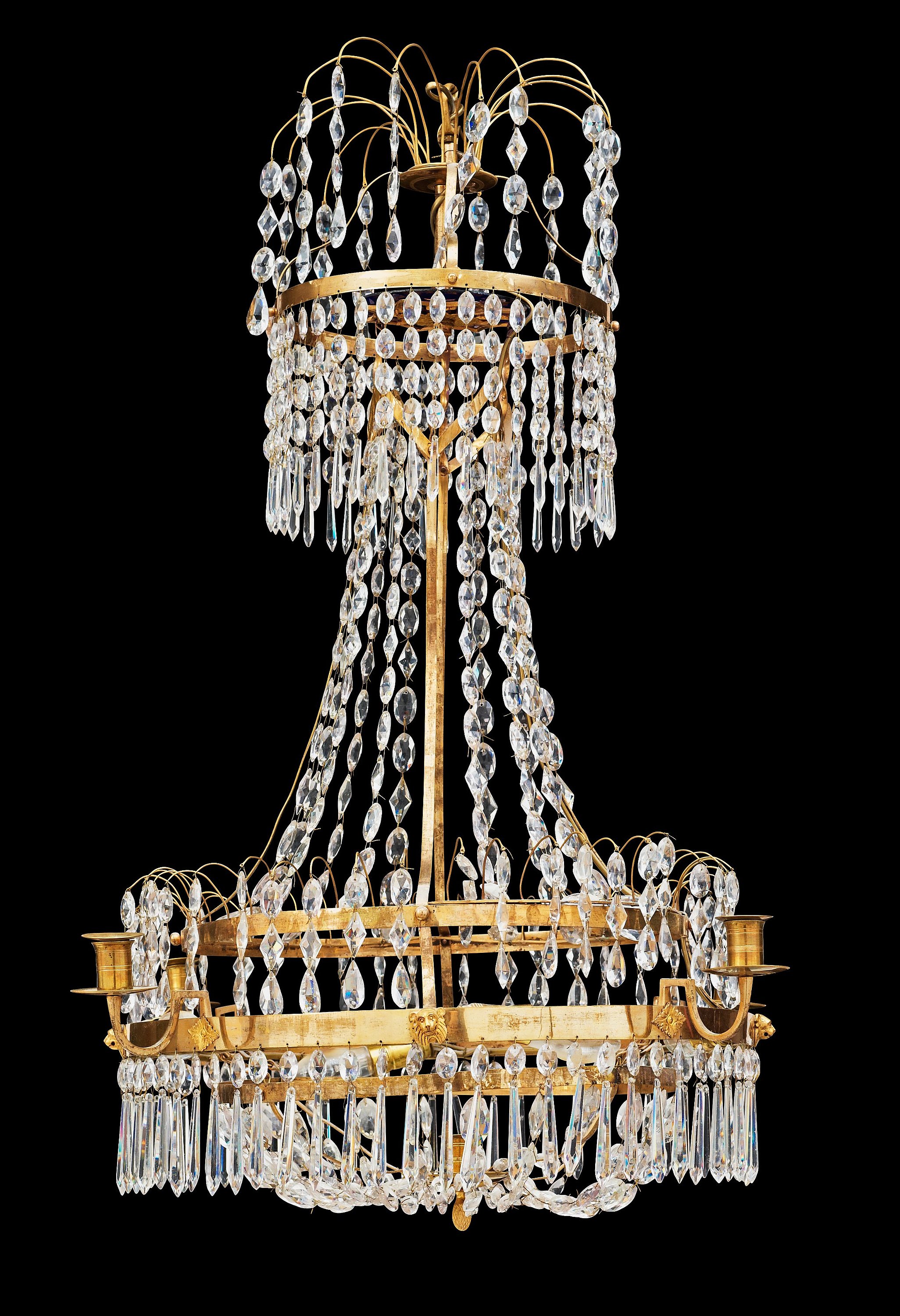 A late Gustavian circa 1800 five-light chandelier. - Bukowskis