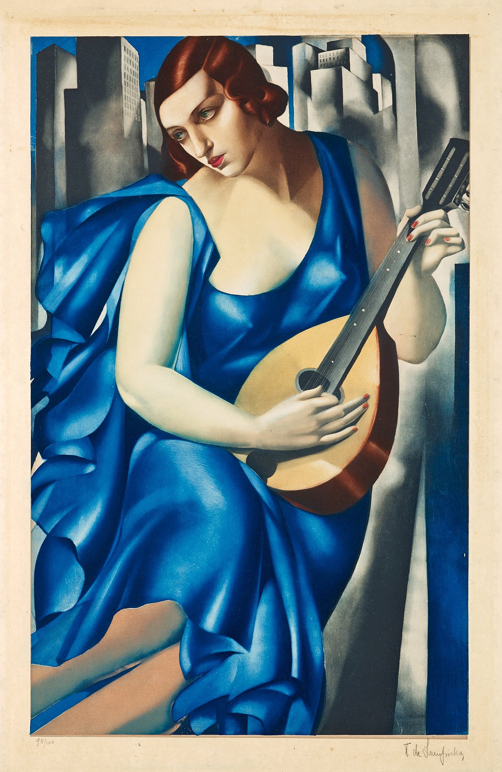 Tamara de Lempicka, "Woman with mandoline" (Femme à la mandoline ...