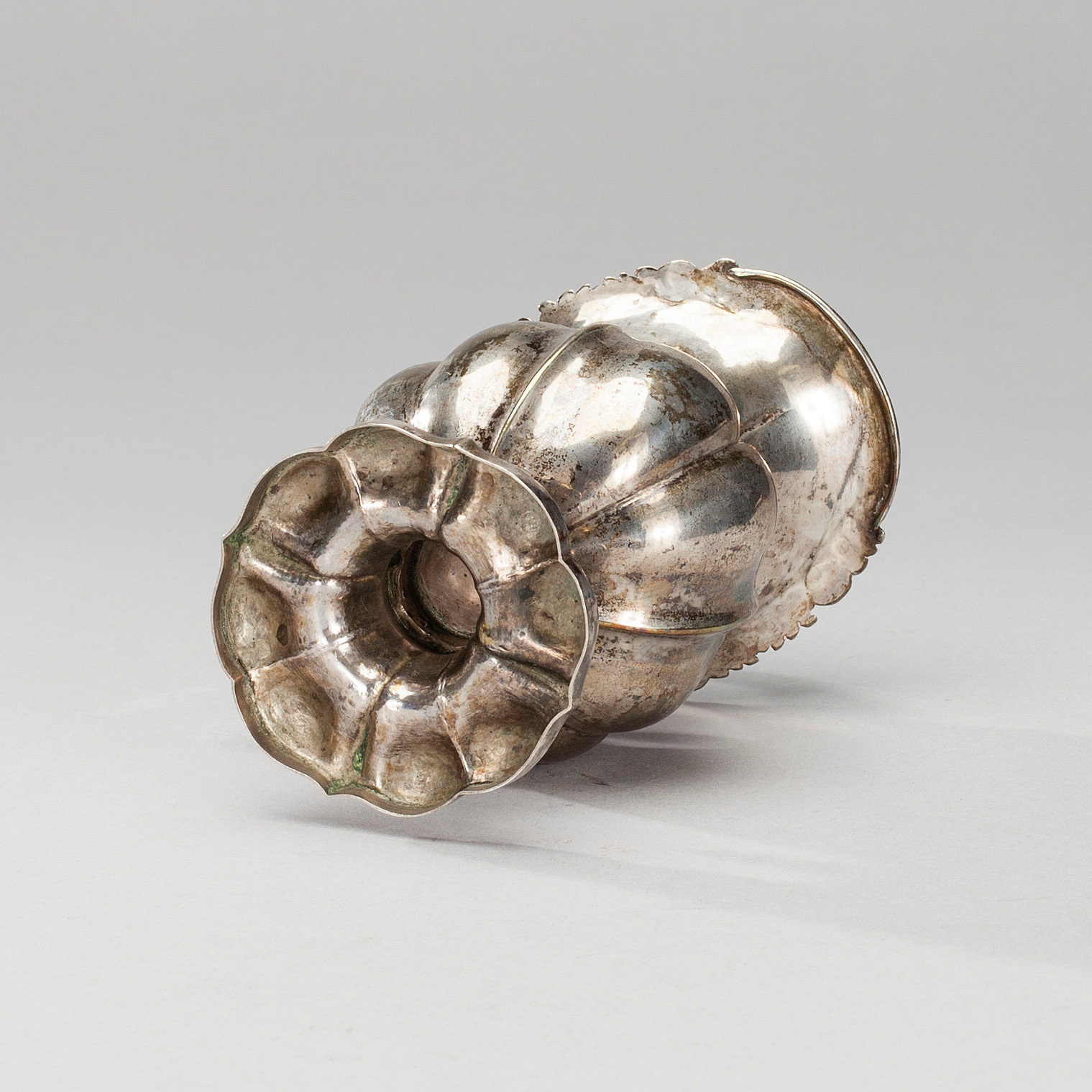 GRÄDDSNÄCKA, silver, Fredric Norring (1810-1847), Åbo. Vikt 128 g ...