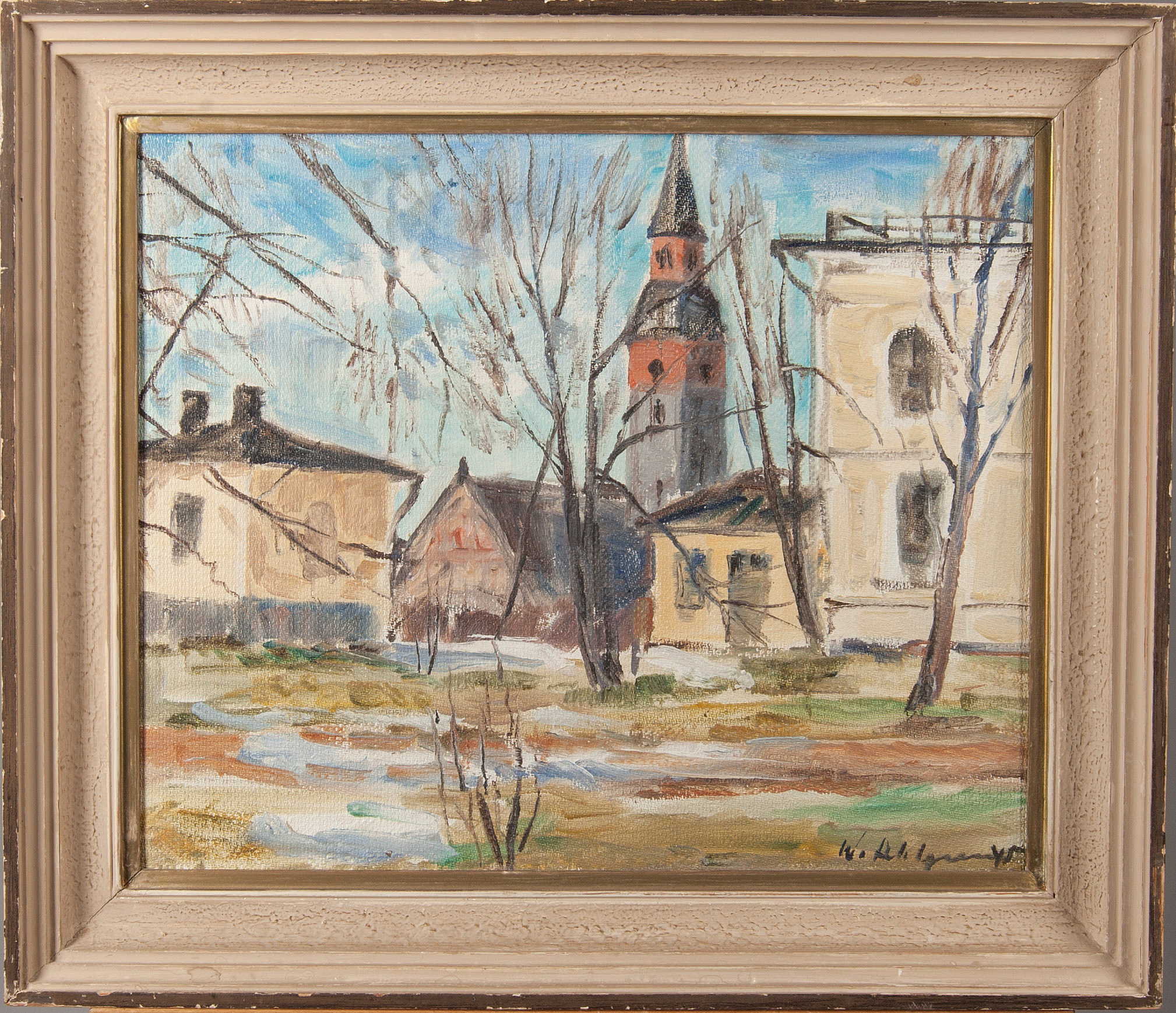 WILLIAM AHLGREN, olja på skiva, signerad och daterad 45. - Bukowskis