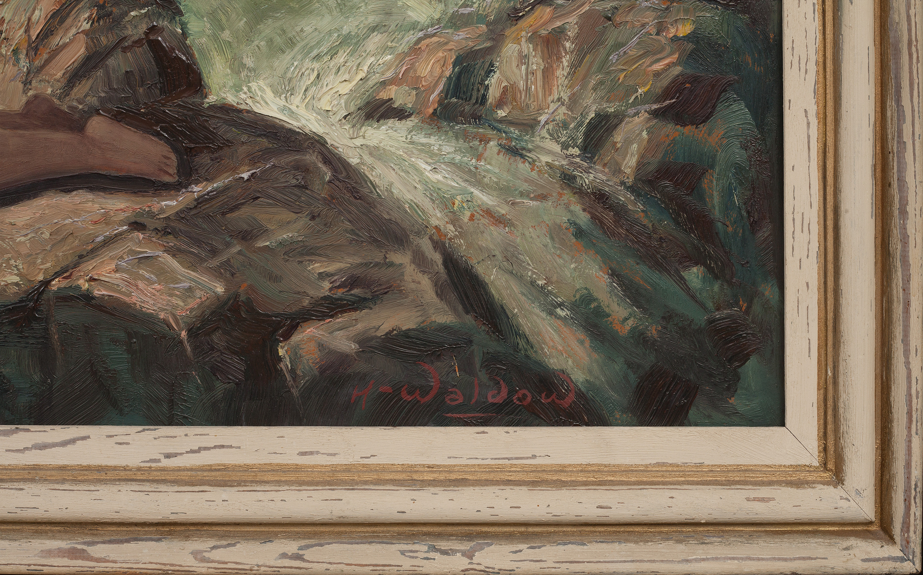 HARRY WALDOW, olja på pannå, signerad. - Bukowskis