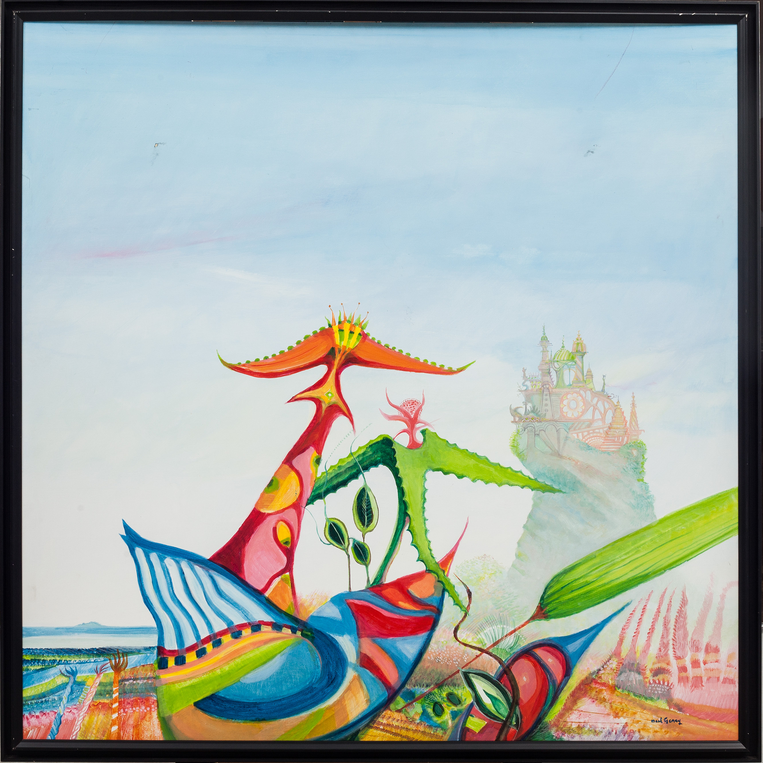 MARCEL GENAY, olja och akryl på pannå, signerad. - Bukowskis