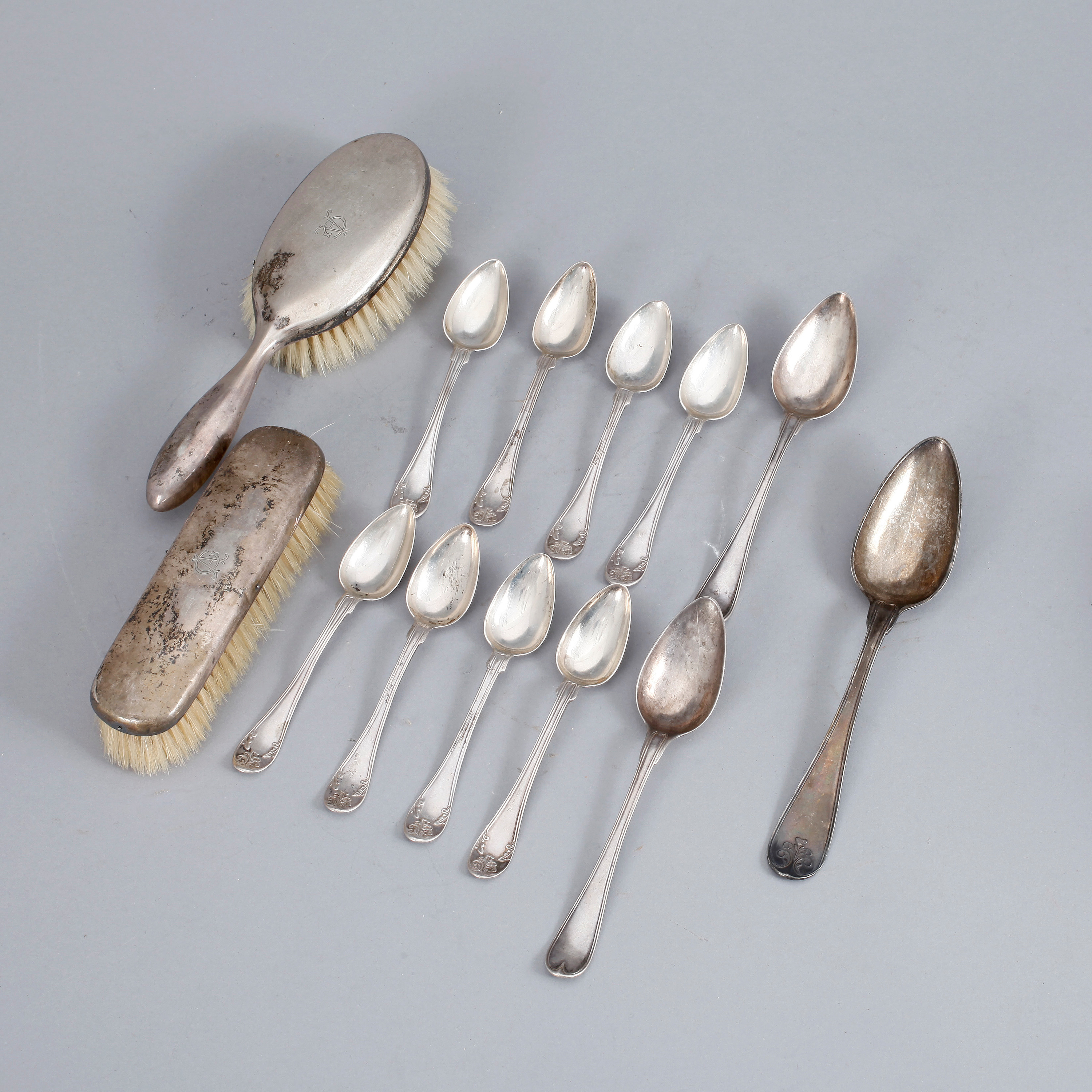 PARTI SILVER, 19 delar, Gustaf Folcker, Stockholm, 1800-/1900-tal ...