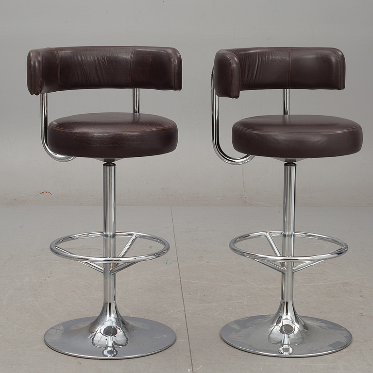 BARSTOLAR, ett par. Johansson design, Markaryd. 1960/70-tal. - Bukowskis