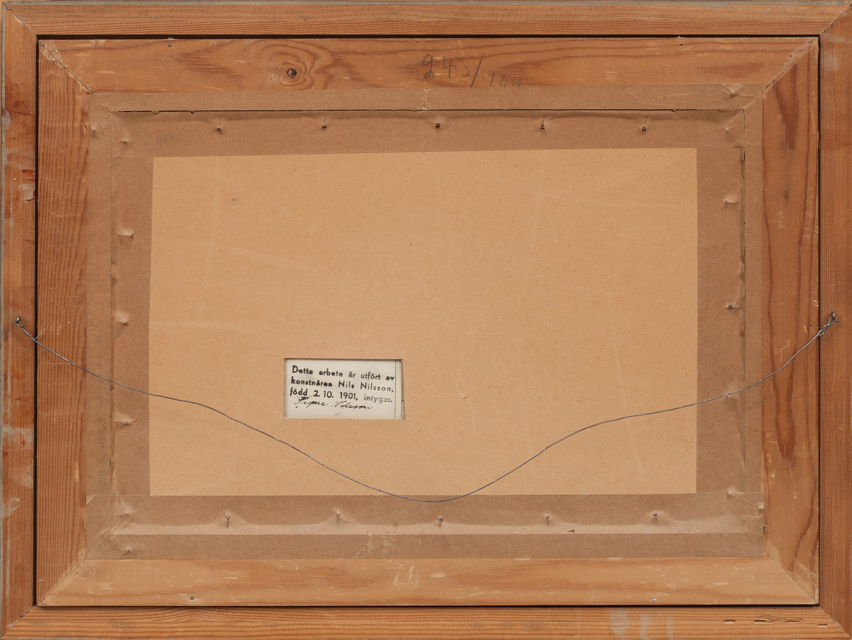 NILS NILSSON, akvarell, monogramsignerad. - Bukowskis