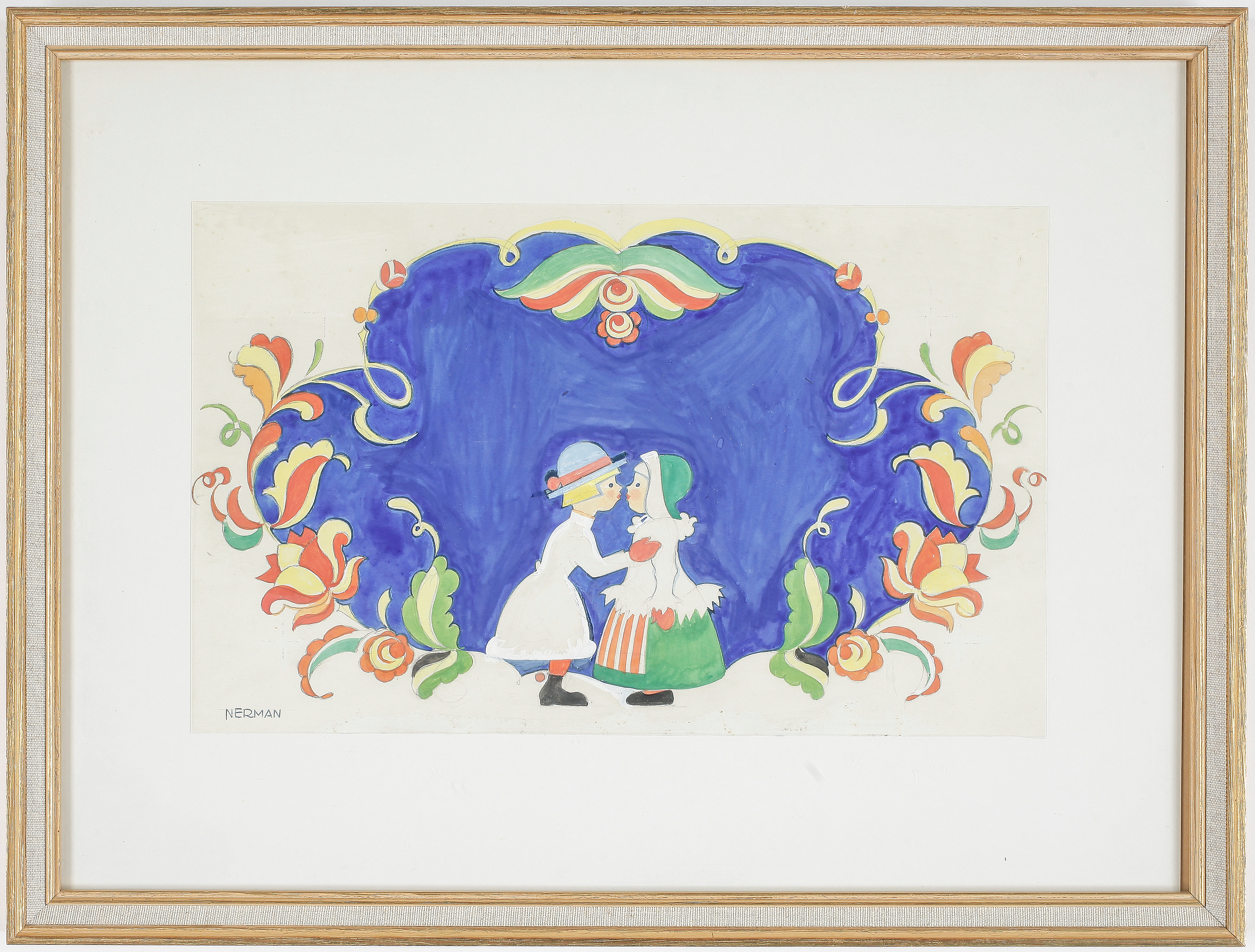 EINAR NERMAN, Gouache/Akvarell, signerad. - Bukowskis