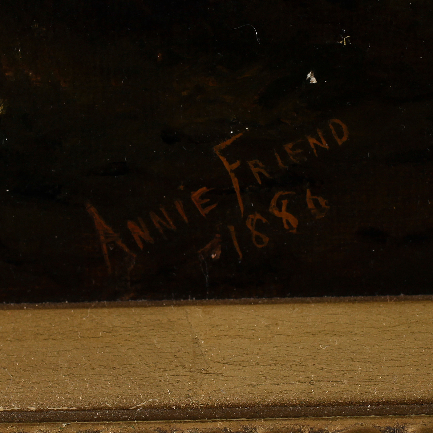 ANNIE FRIEND, olja på duk, signerad och daterad 1886. - Bukowskis