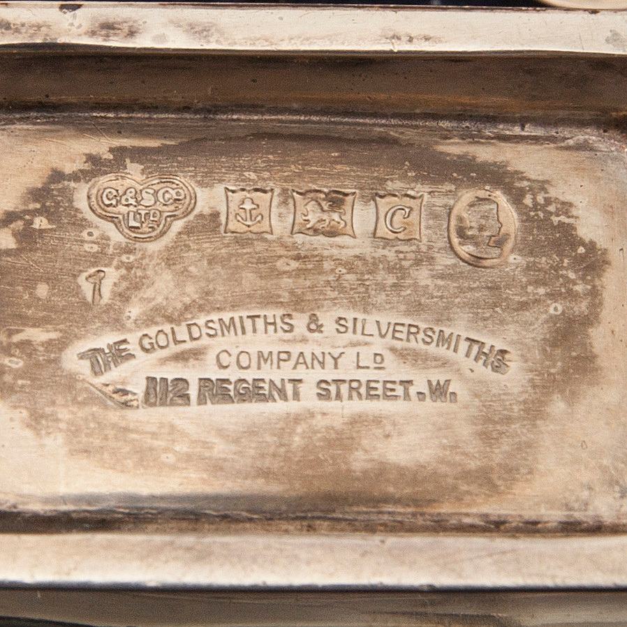 FRUKOSTSET, totalt 8 delar, silver, The Goldsmiths and Silversmiths Co ...