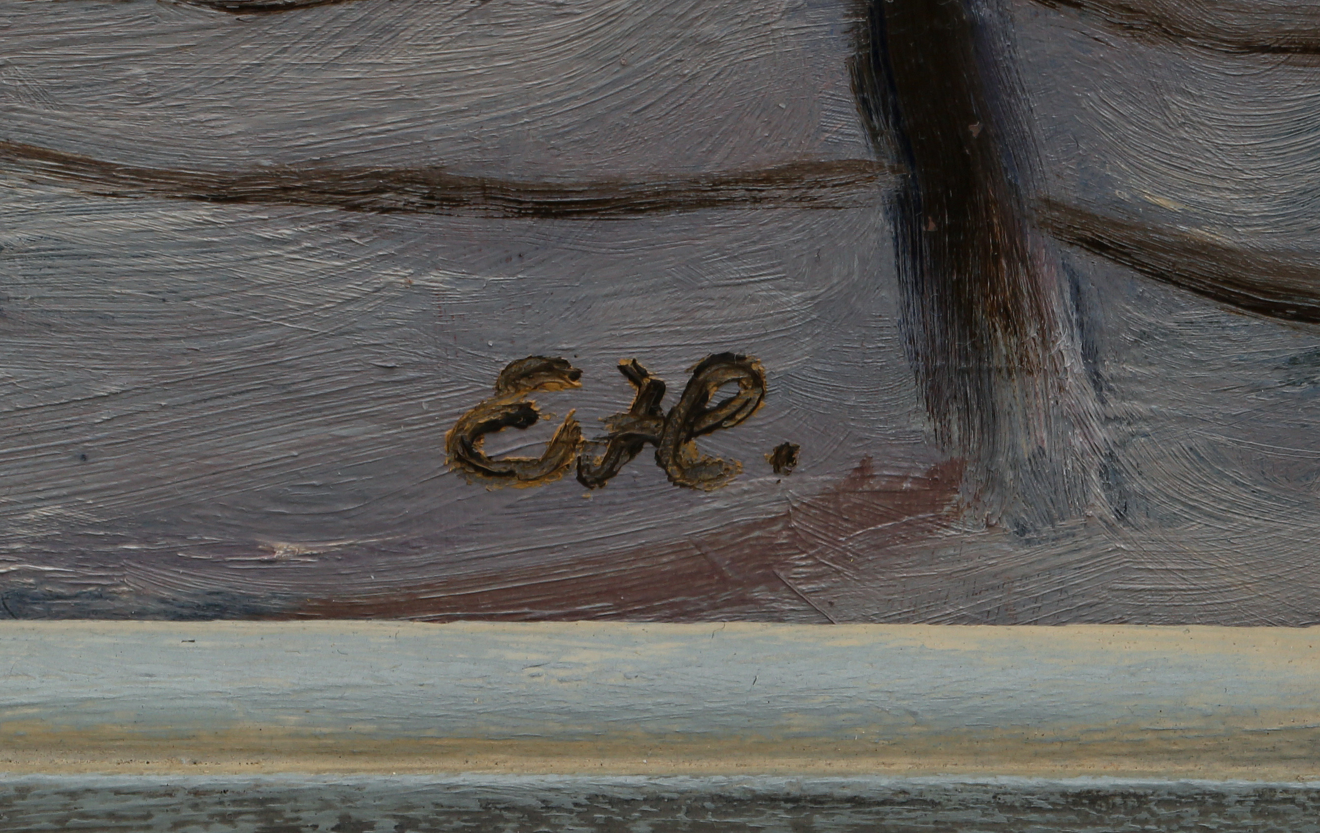 ESTER HENNING, olja på pannå, monogramsignerad. - Bukowskis