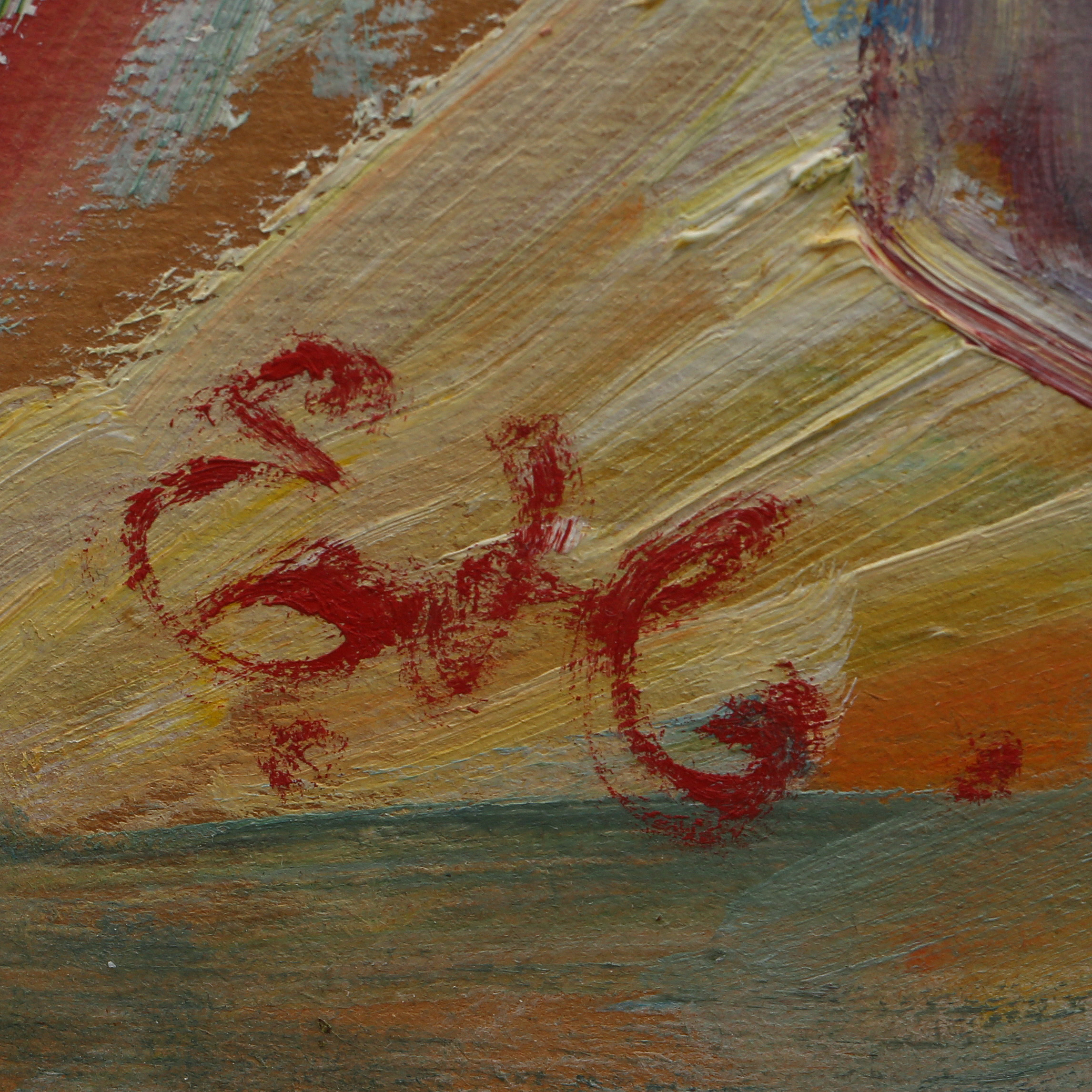 ESTER HENNING, olja på papppannå, monogramsignerad. - Bukowskis